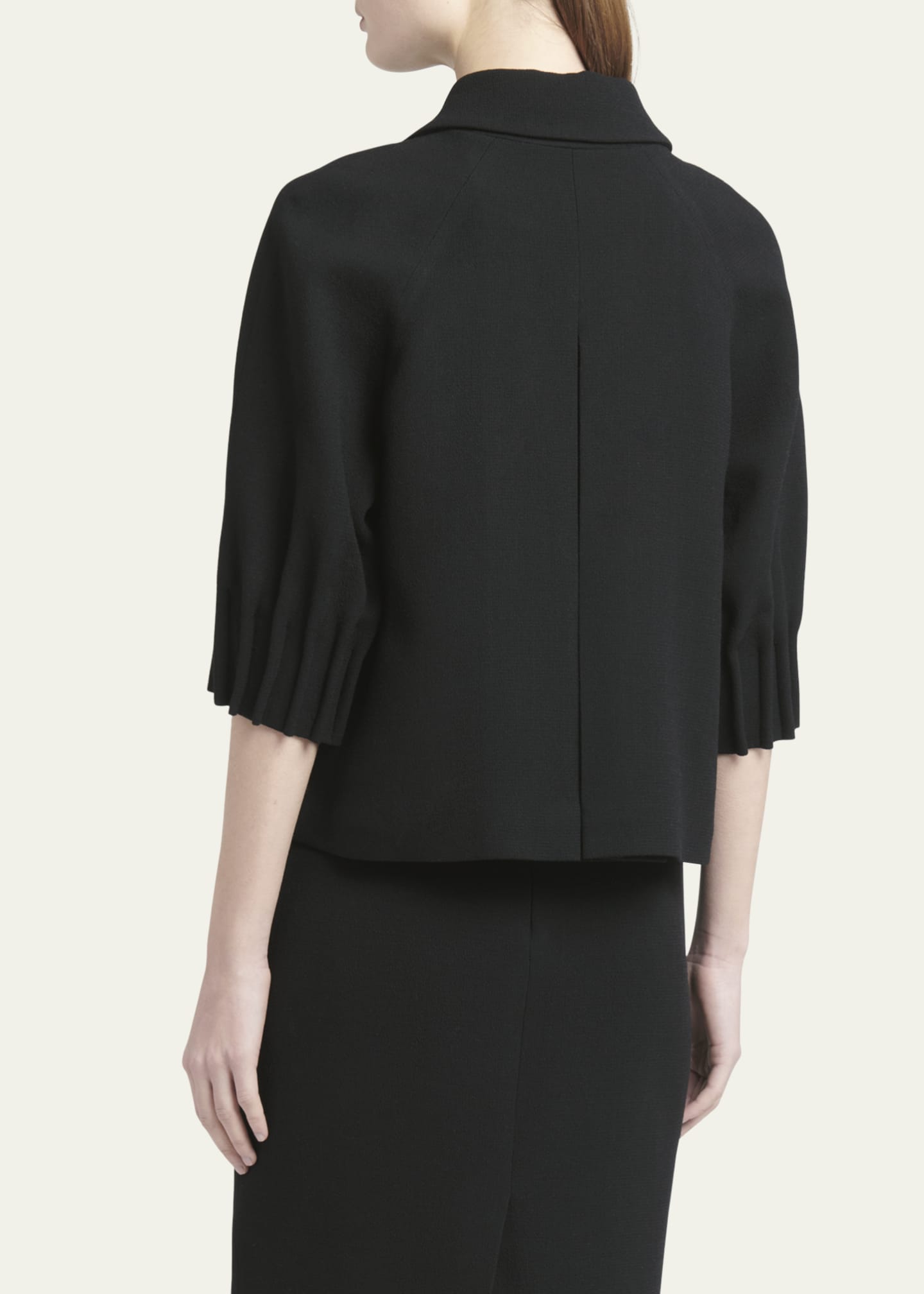 Kiton Pleated-Sleeve Wool Jacket - Bergdorf Goodman