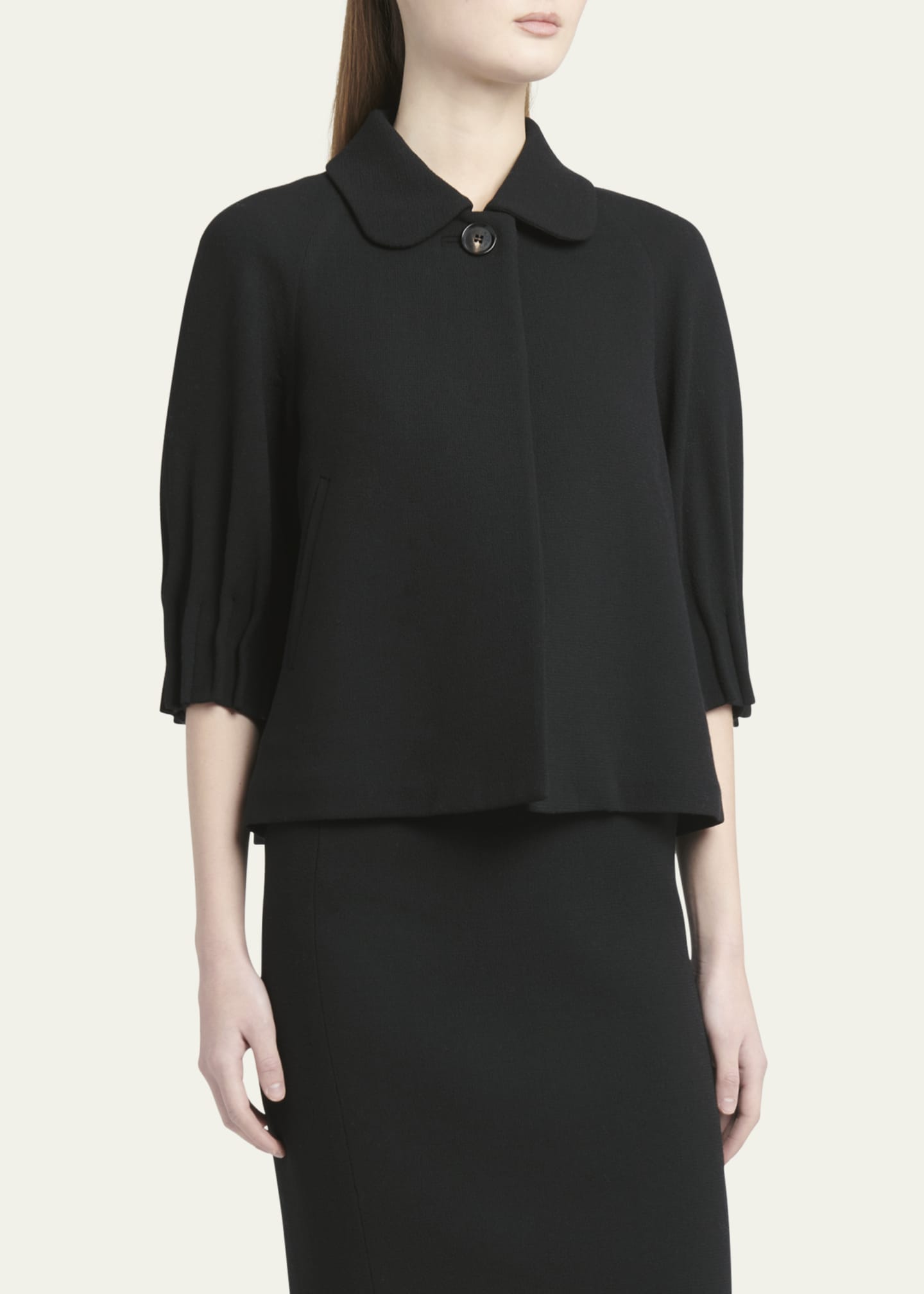 Kiton Pleated-Sleeve Wool Jacket - Bergdorf Goodman