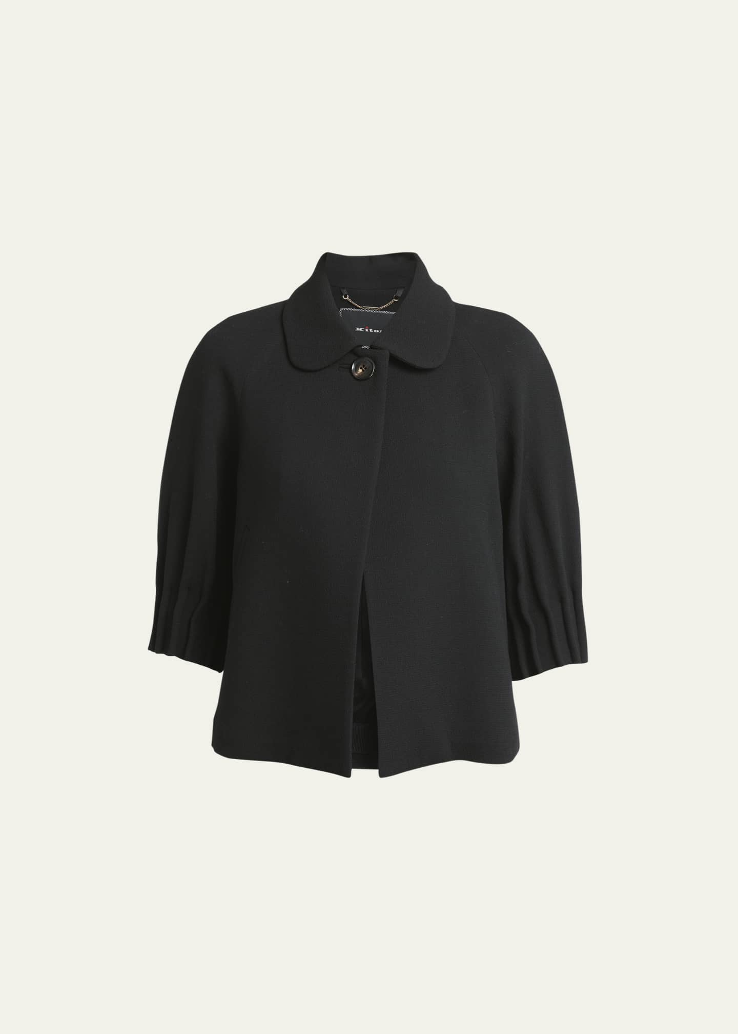 Kiton Pleated-Sleeve Wool Jacket - Bergdorf Goodman