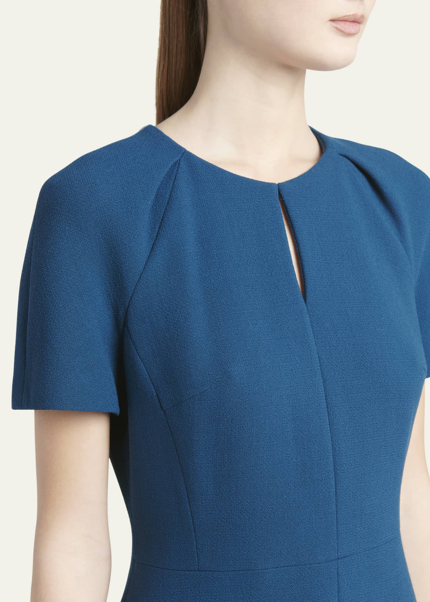 Kiton Short-Sleeve Wool Midi Dress - Bergdorf Goodman