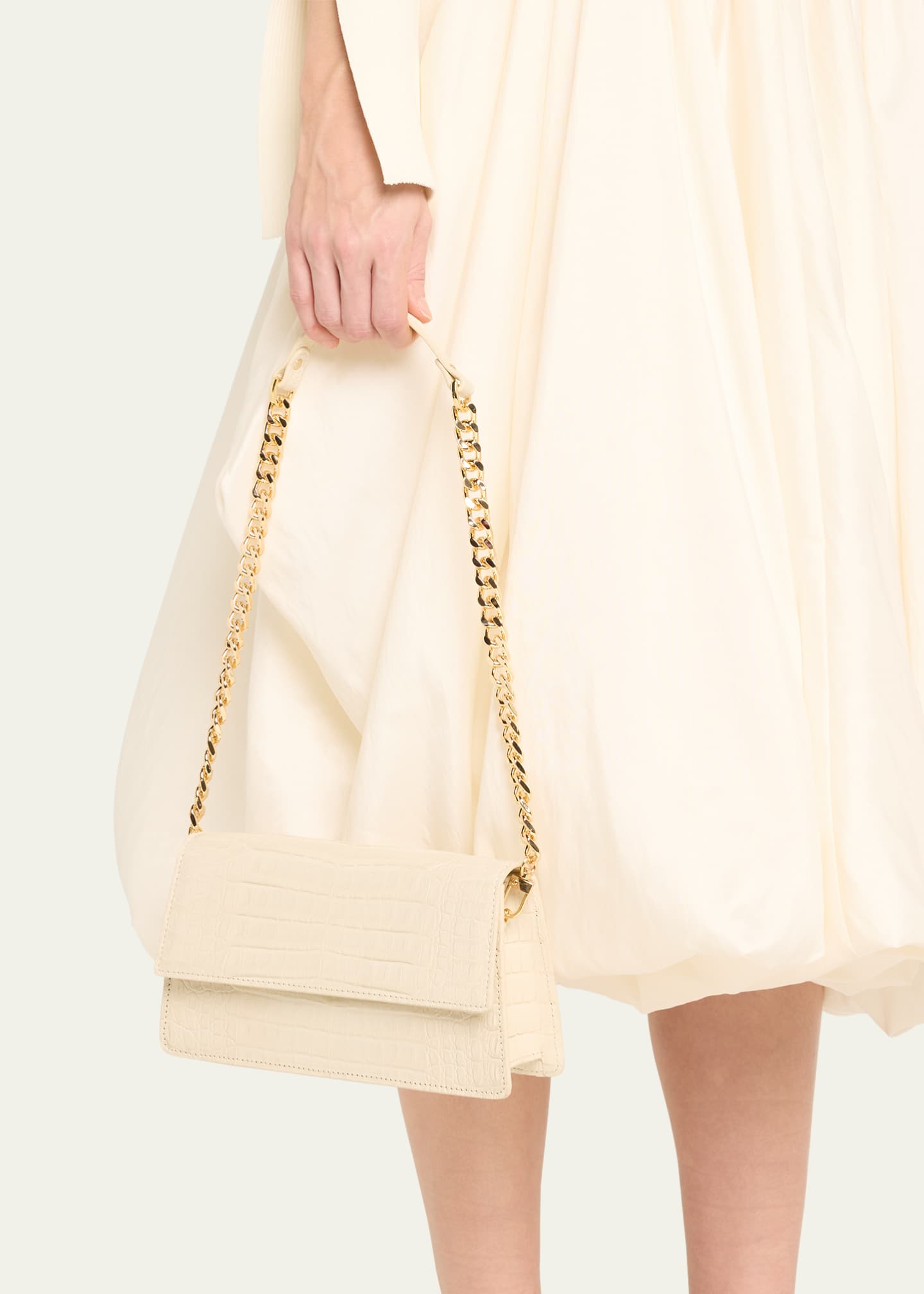 Maria Oliver Michelle Crocodile Flap Crossbody Bag - Bergdorf Goodman