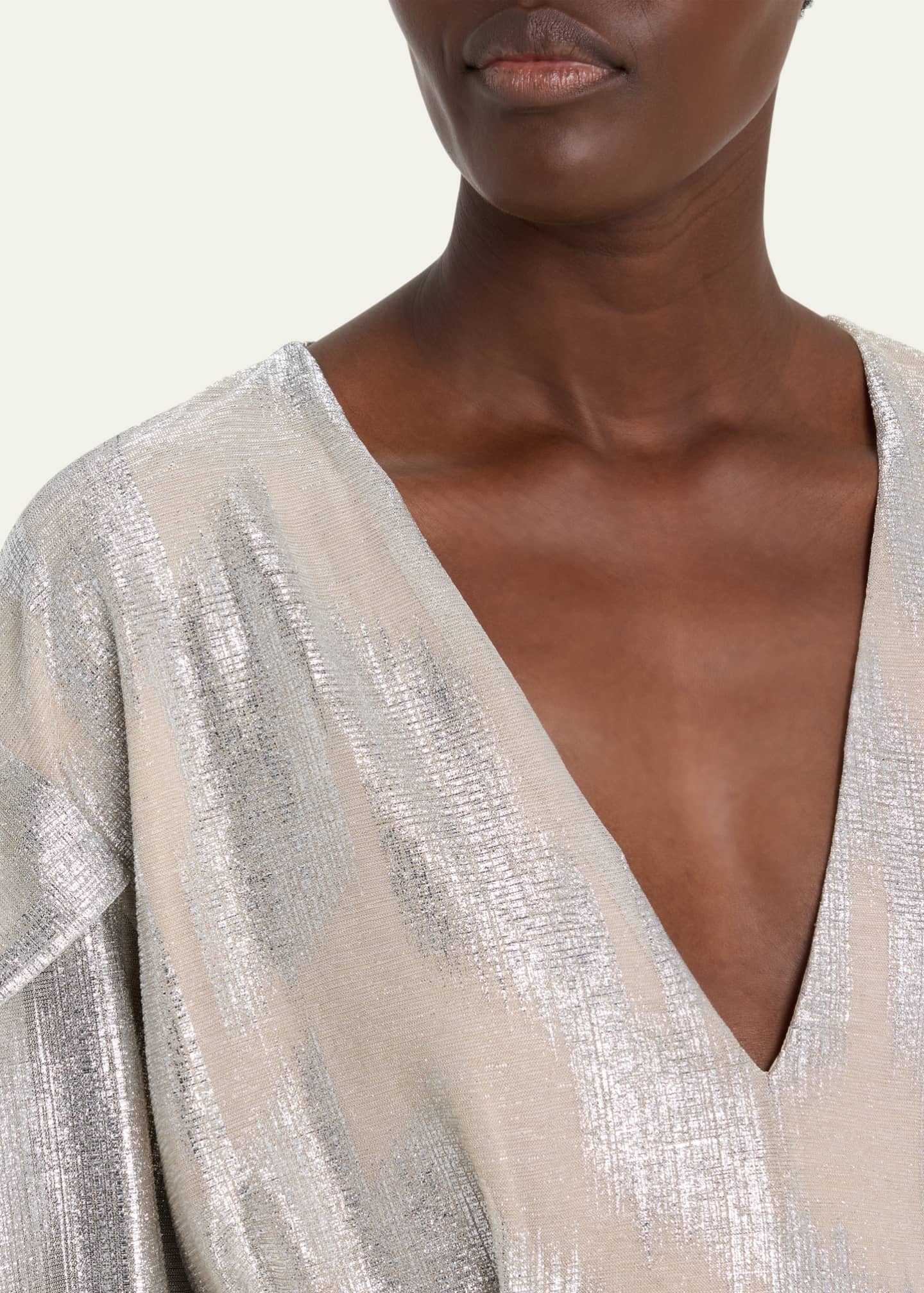 Iro Berma Metallic Draped Blouse - Bergdorf Goodman