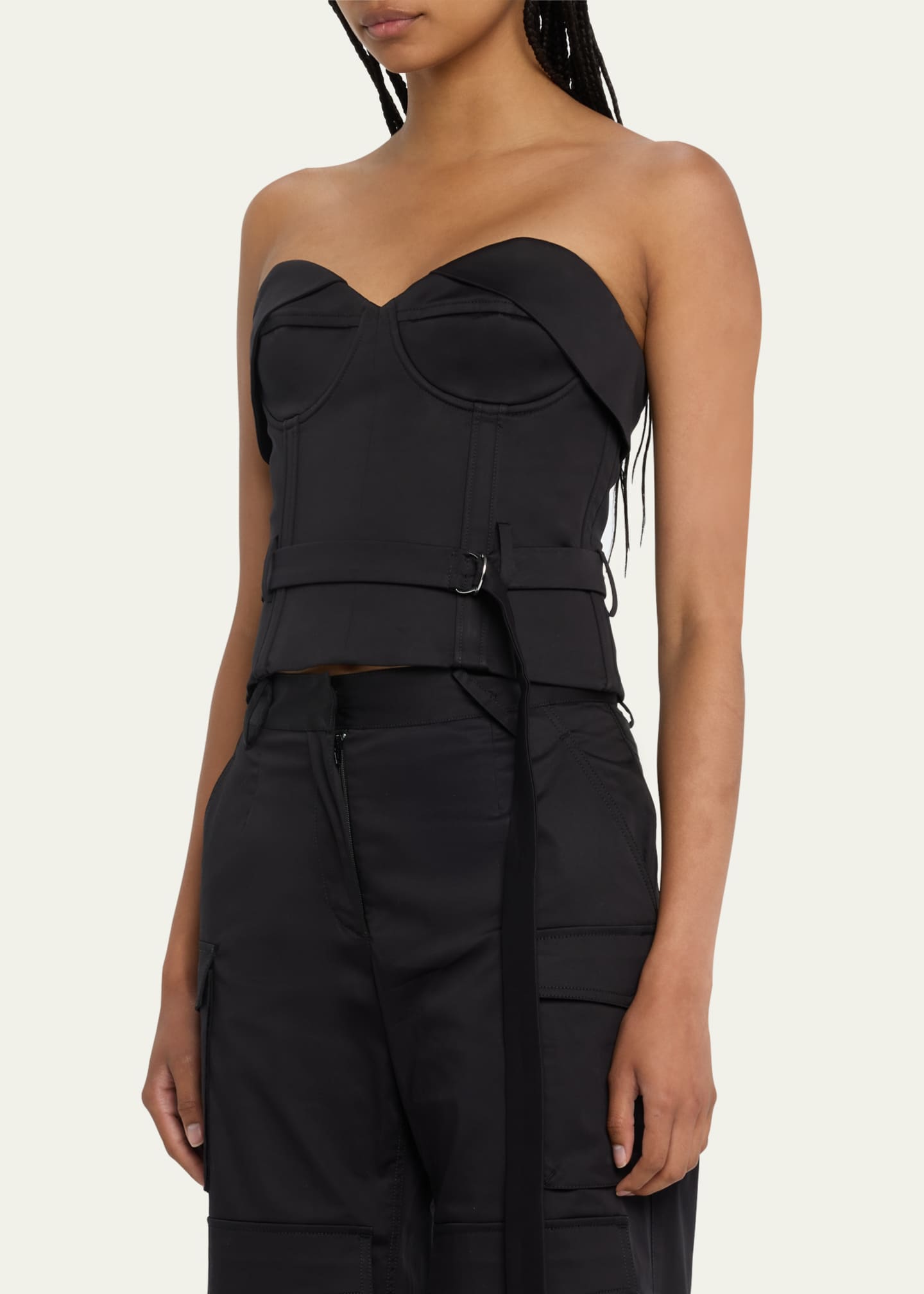 Iro Adim Belted Satin Bustier Top - Bergdorf Goodman