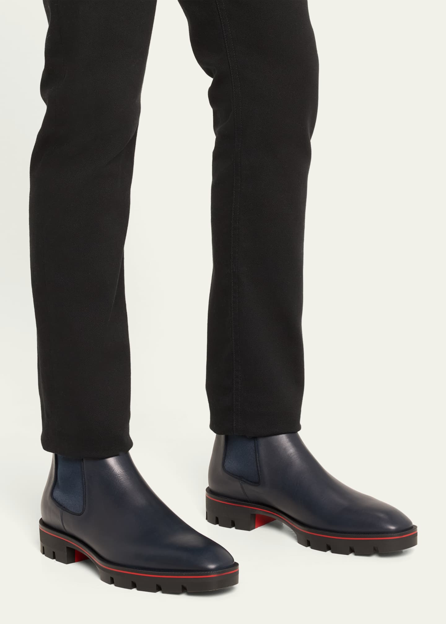 Christian Louboutin Men's Alpinosol Leather Chelsea Boots - Bergdorf ...