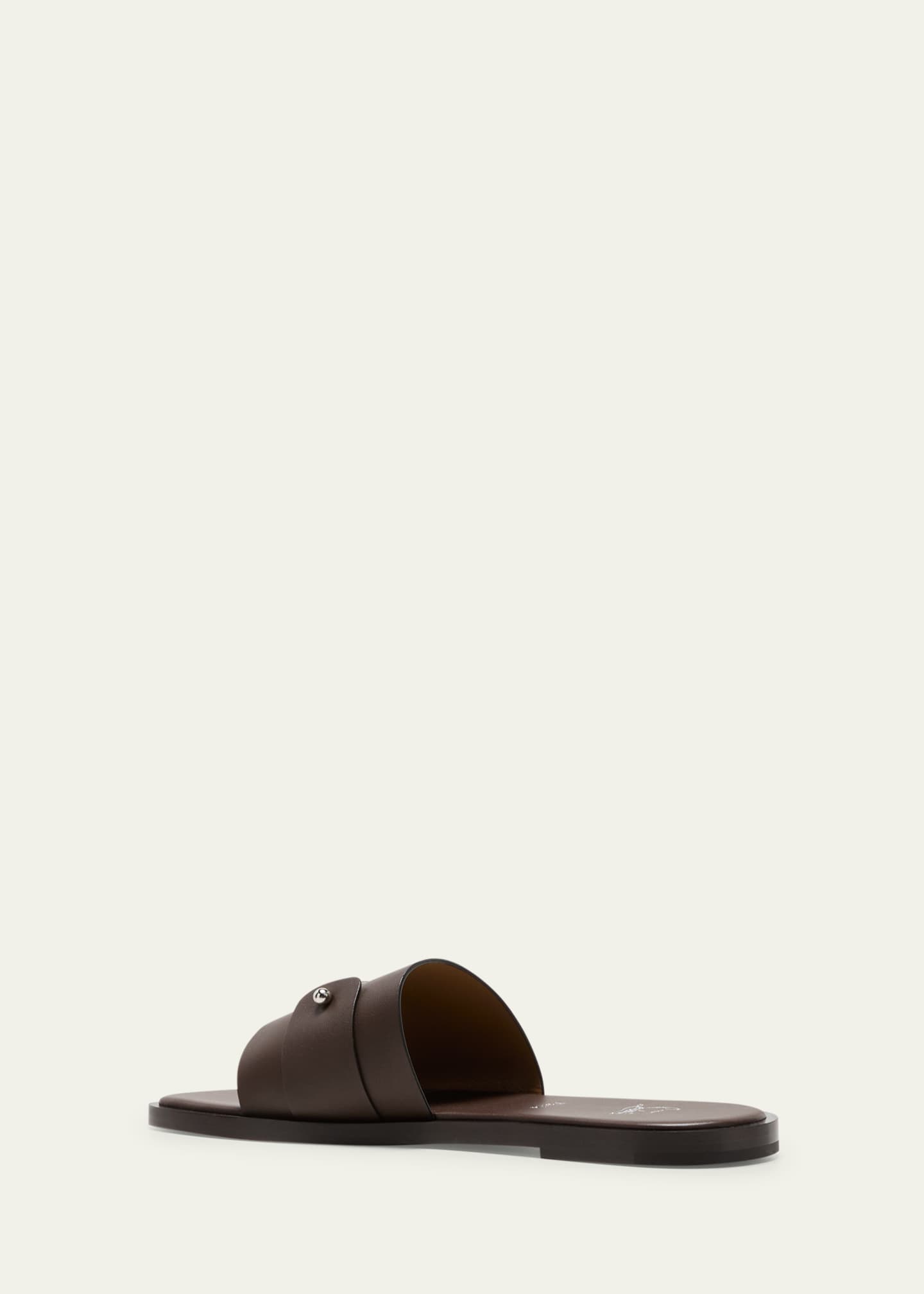 Christian Louboutin Men's Chambelimule Leather Slides - Bergdorf Goodman