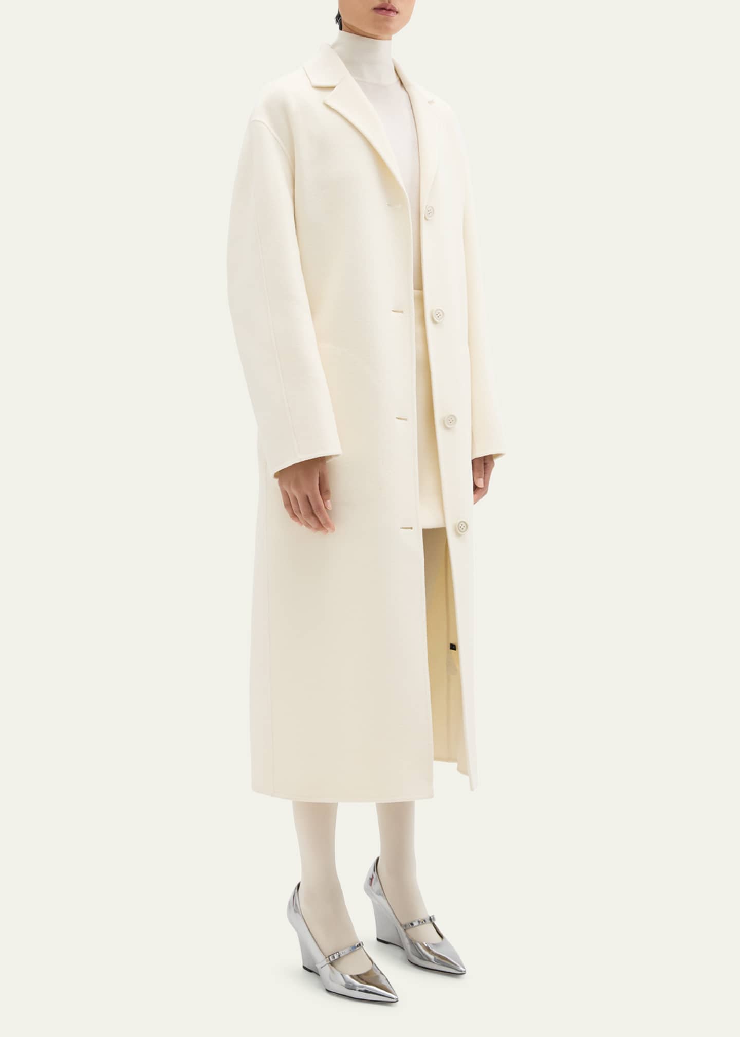Theory New Divide Wool & Cashmere Single-Breasted Coat - Bergdorf Goodman