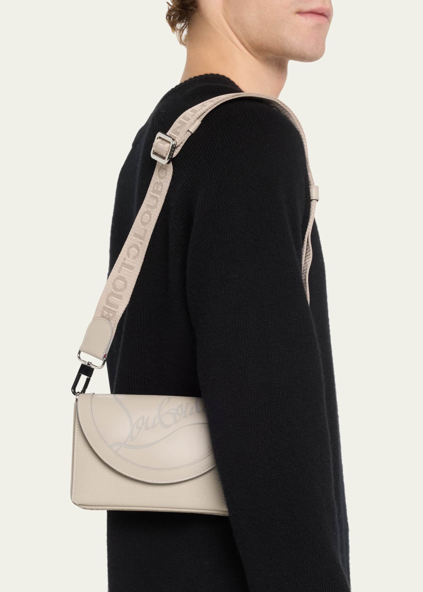 Christian Louboutin Men's Explorafunk Leather Wallet on Strap ...