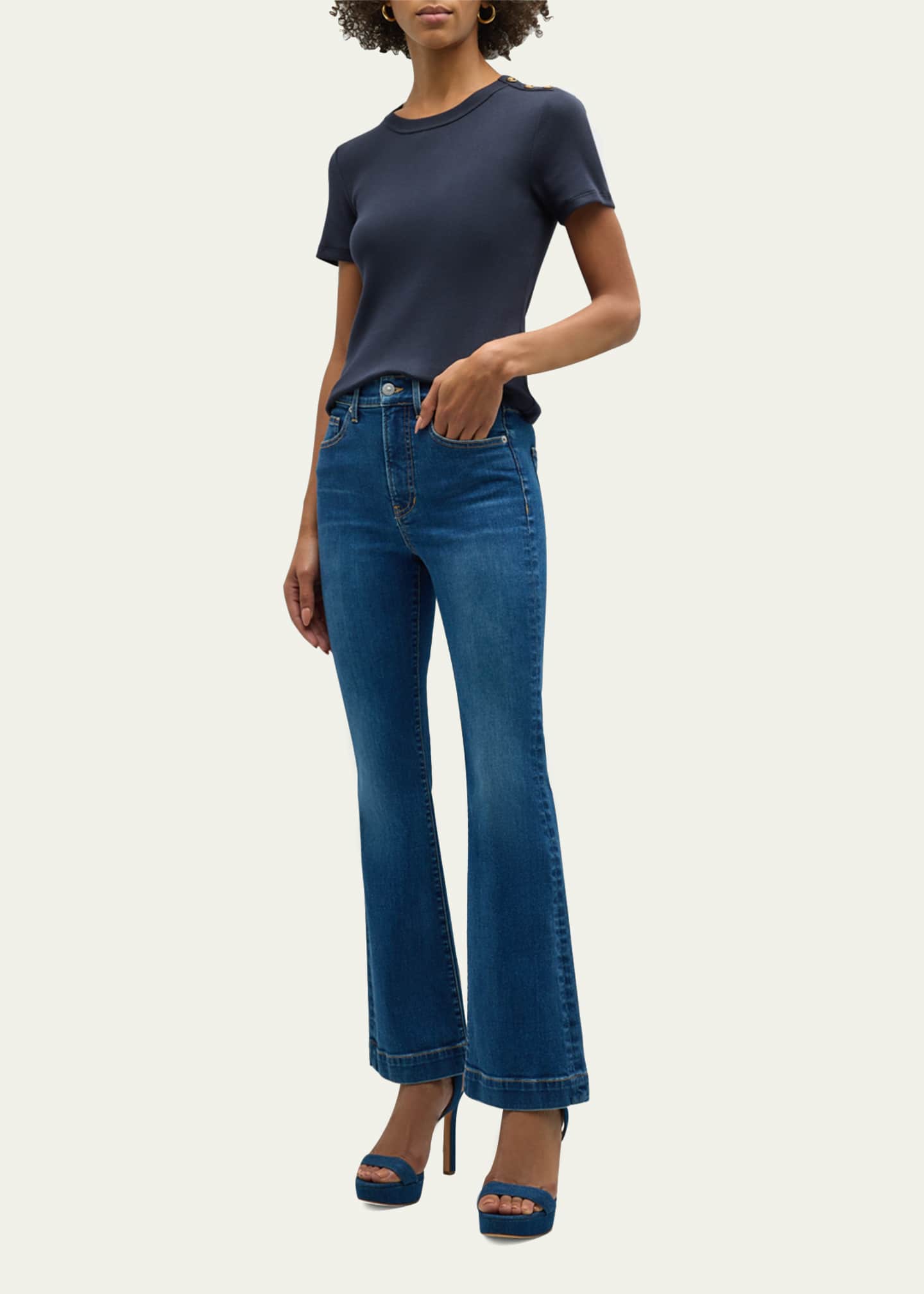 Veronica Beard Carson Ankle Flare Jeans - Bergdorf Goodman