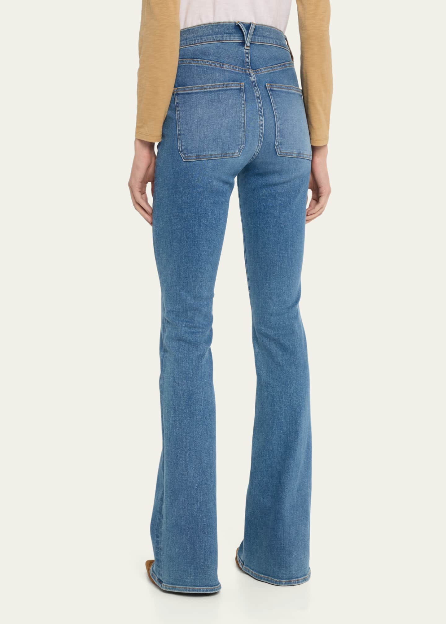 Veronica Beard Beverly Skinny Flare Patch Pocket Jeans - Bergdorf Goodman