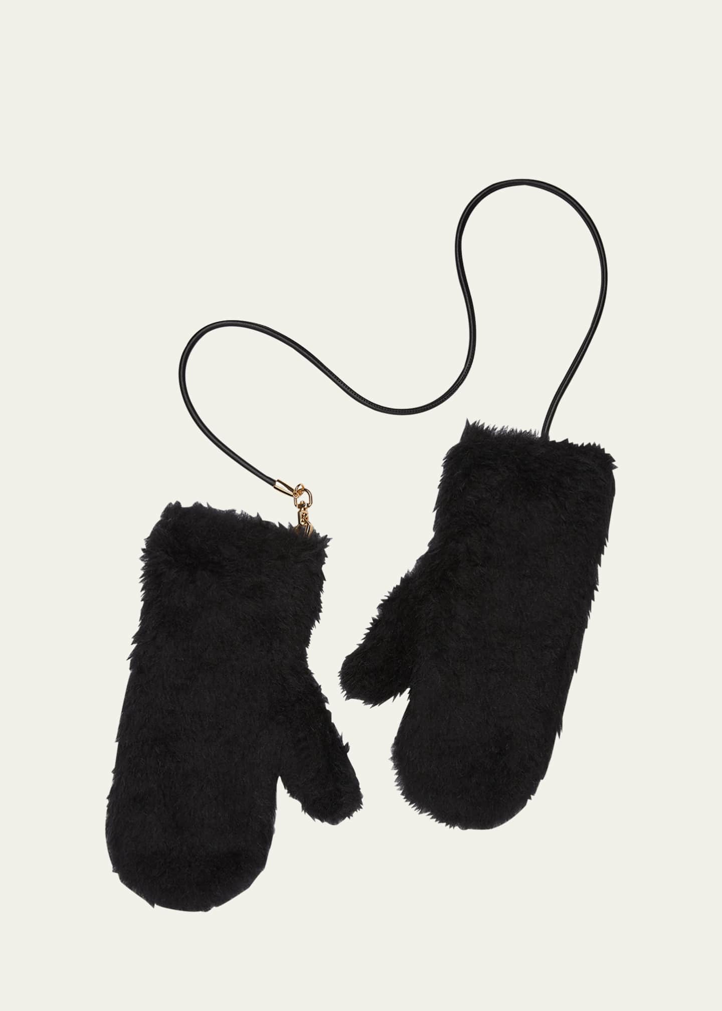 Max Mara Ombrato Wool-Silk Mittens - Bergdorf Goodman
