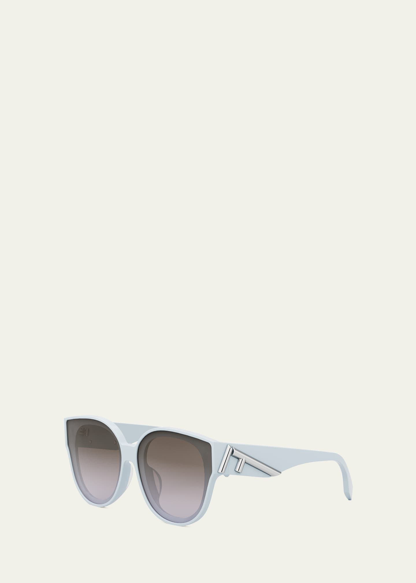 Fendi Fendi First Blue Acetate Round Sunglasses - Bergdorf Goodman