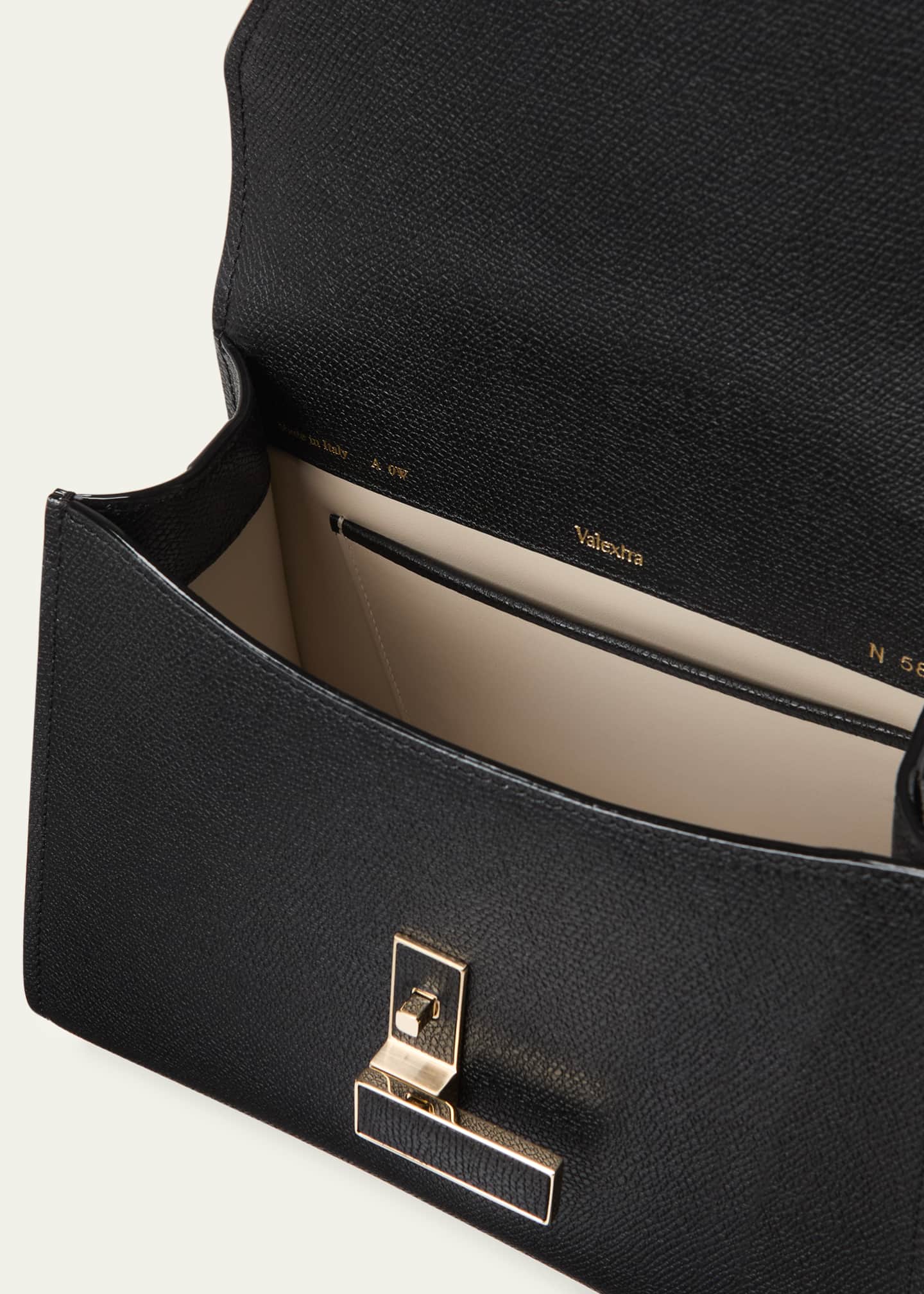 Valextra Iside Mini Torched Leather Top-Handle Bag - Bergdorf Goodman