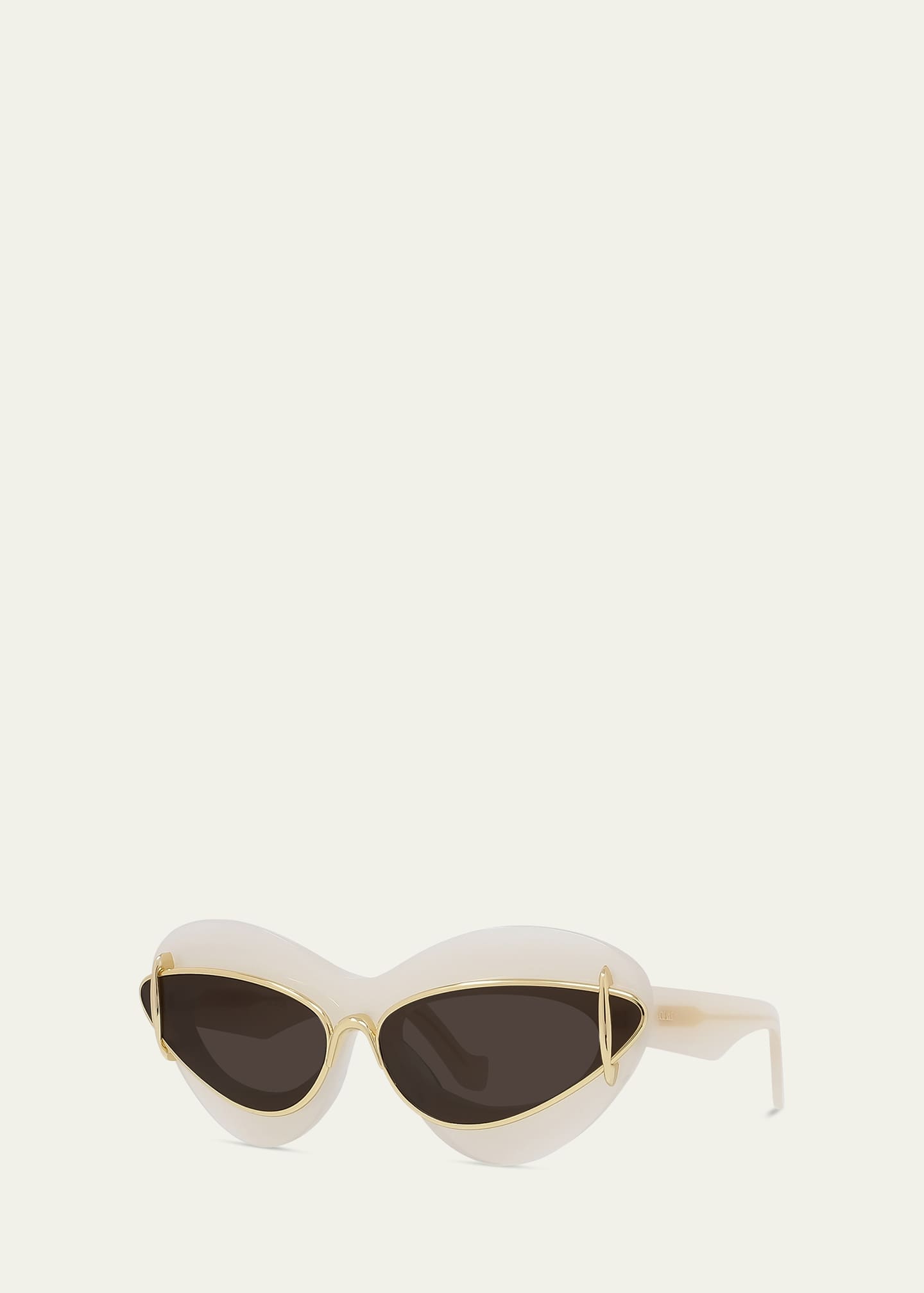 Loewe Double Frame Mixed Media Cat Eye Sunglasses Bergdorf Goodman