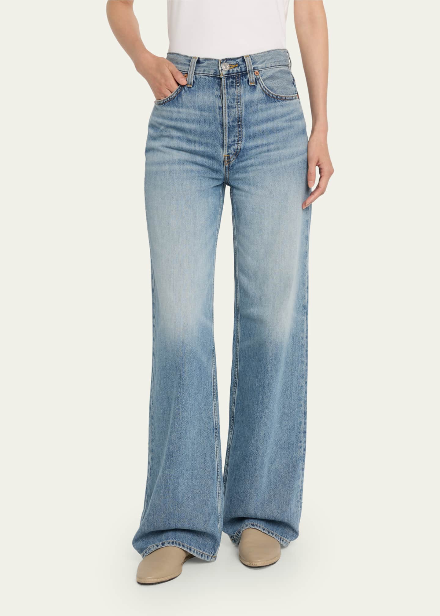 RE/DONE 70s Ultra High Rise Wide-Leg Jeans - Bergdorf Goodman