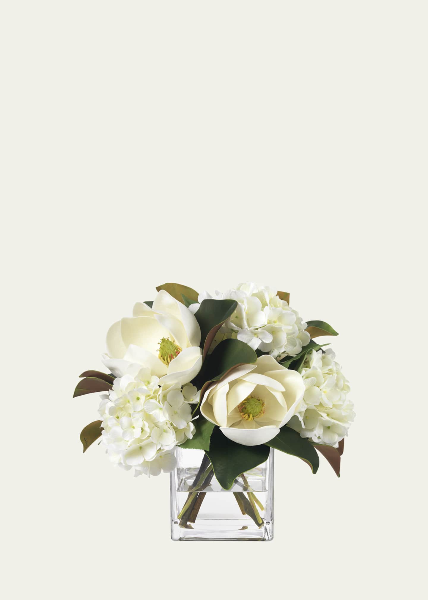 Diane James Magnolia and Hydrangea 12" Faux Floral Arrangement in ...