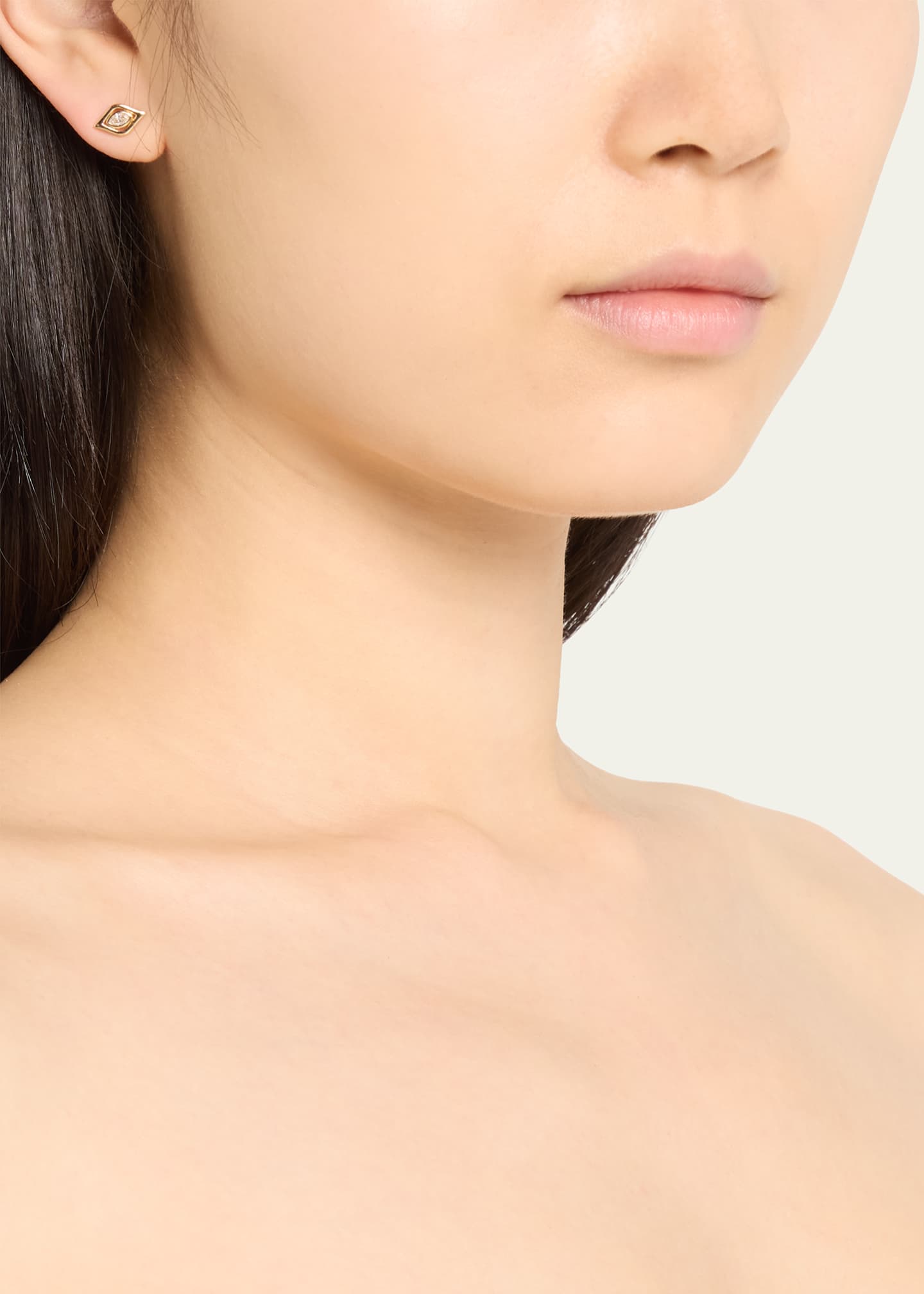 Sydney Evan 14k Marquise Evil Eye Stud Earring, Single - Bergdorf Goodman