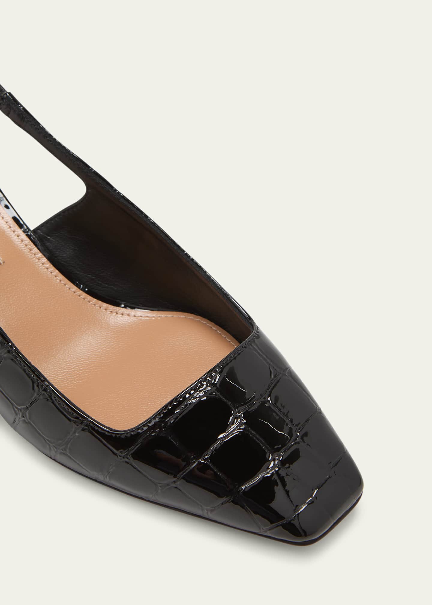 Aquazzura Ginza Croco Slingback Ballerina Pumps - Bergdorf Goodman