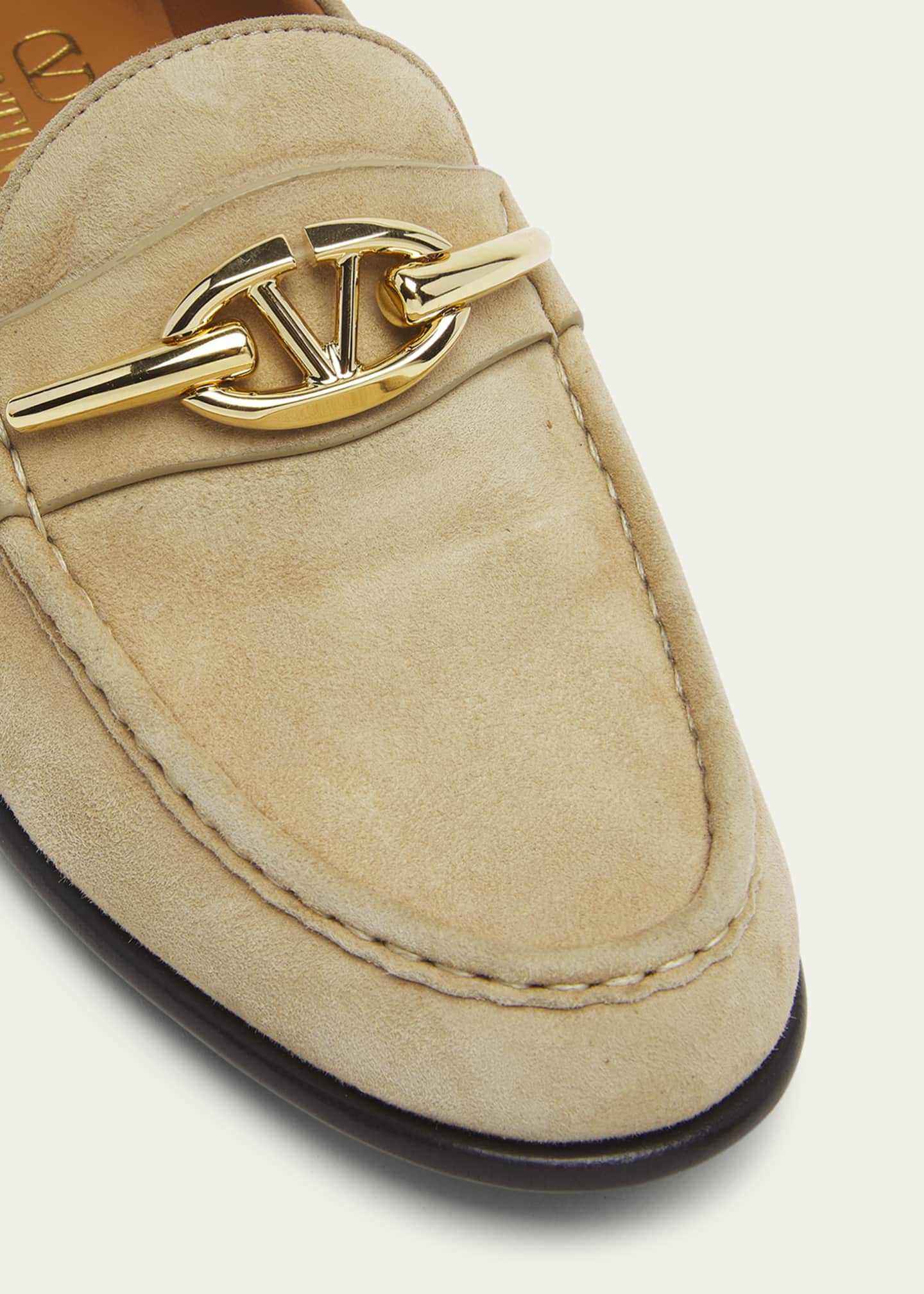 Valentino Garavani Gate VLogo Suede Loafers - Bergdorf Goodman