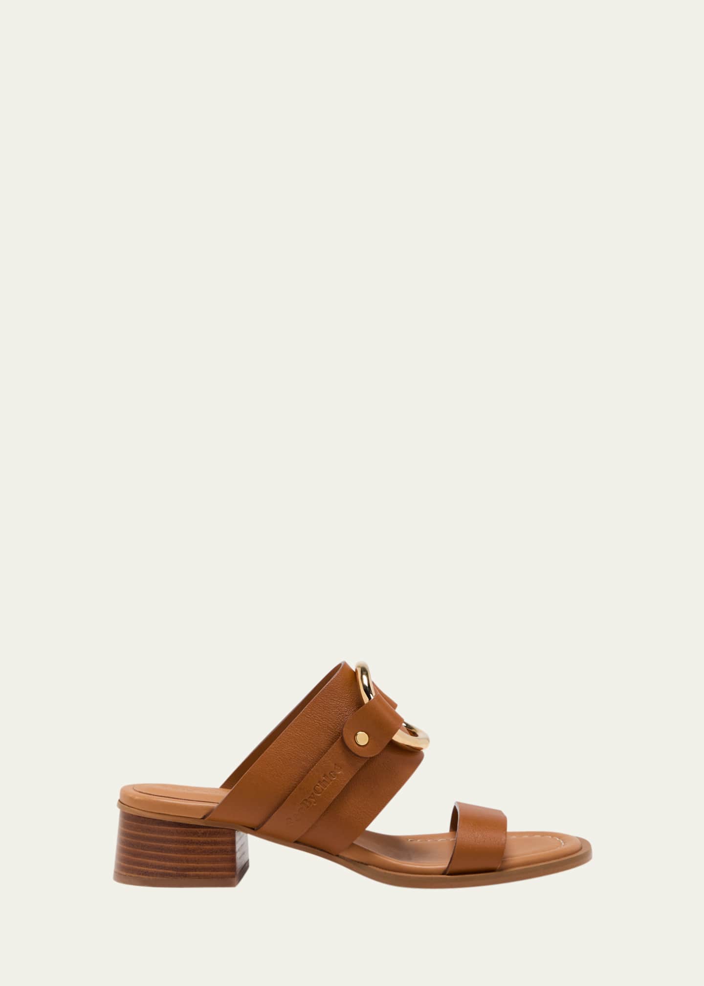 See by Chloe Hana Leather Ring Slide Sandals - Bergdorf Goodman
