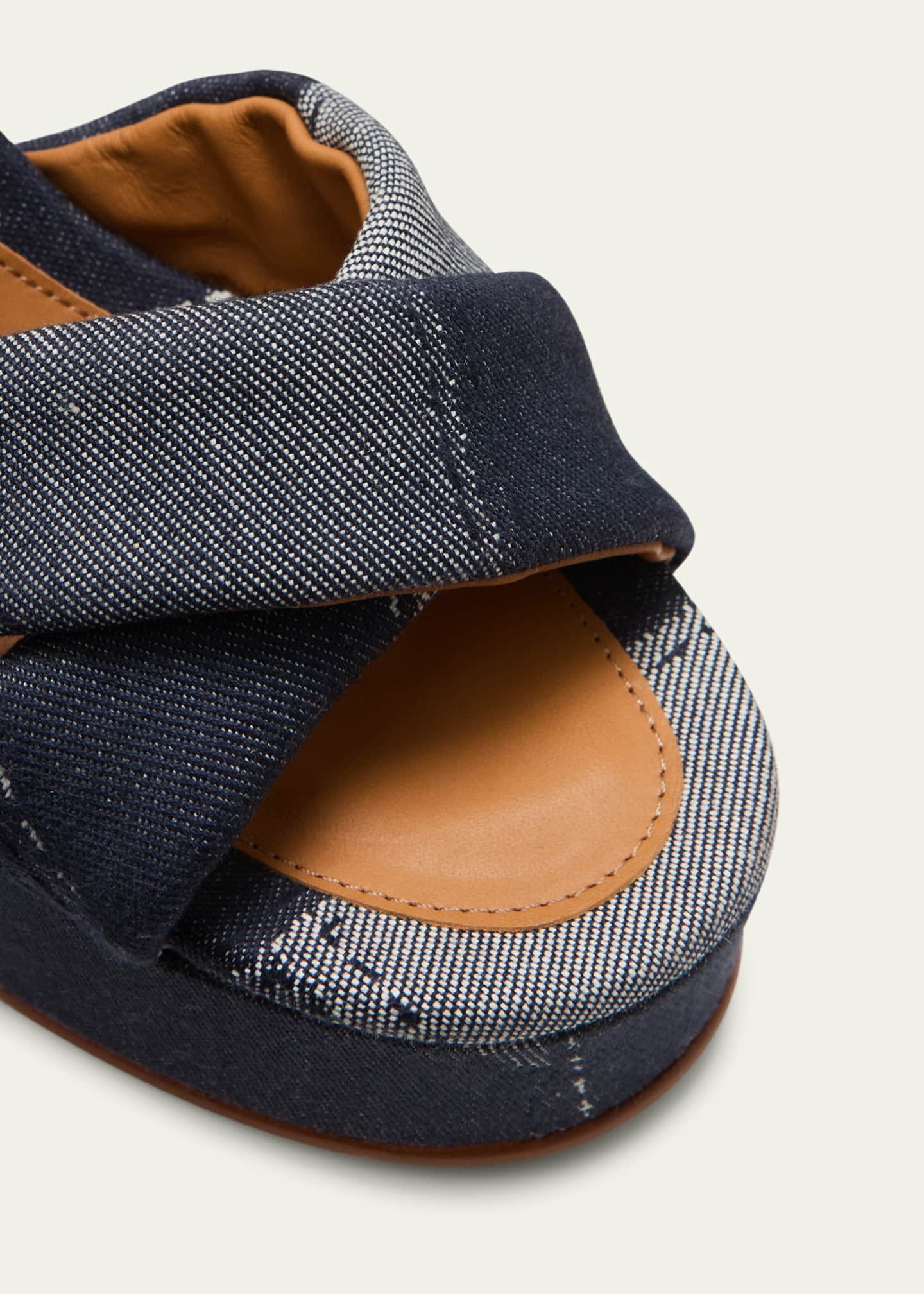 See by Chloe Joei Patchwork Denim Platform Sandals - Bergdorf Goodman