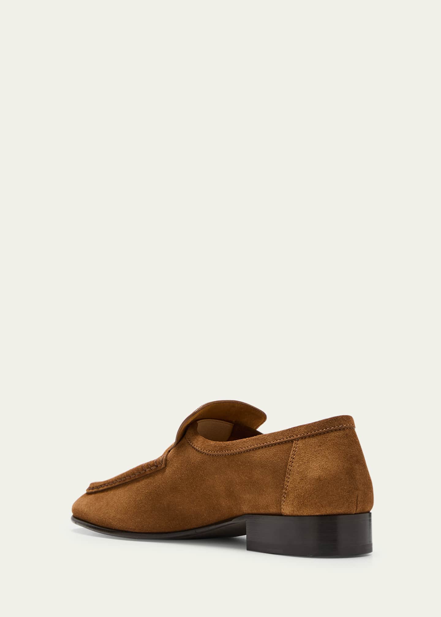 THE ROW Soft Suede Easy Loafers - Bergdorf Goodman
