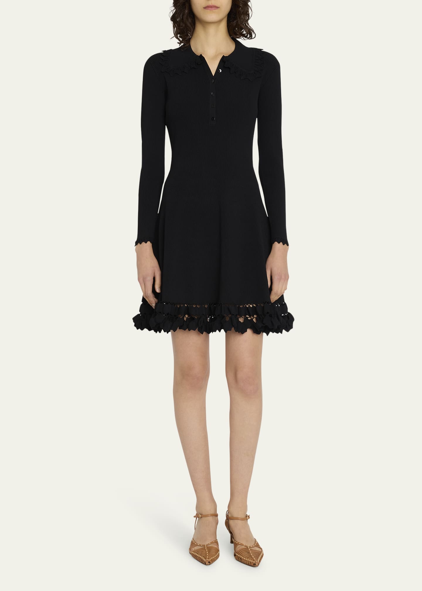 Ulla Johnson Cybil Embellished-Hem Knit Mini Dress - Bergdorf Goodman