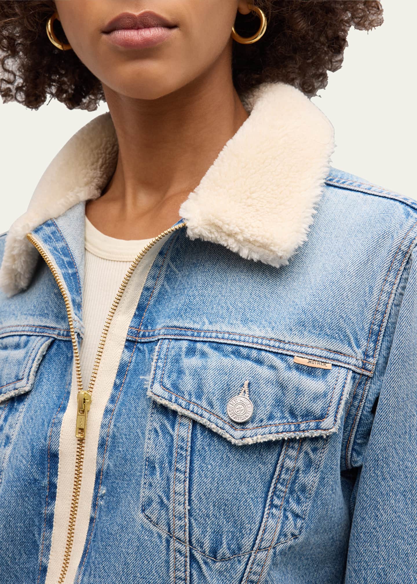 MOTHER The Cut and Paste Denim Combo Jacket - Bergdorf Goodman