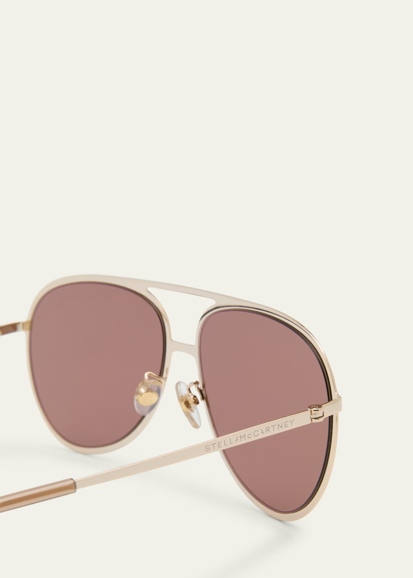 Stella McCartney Pilot Metal Alloy & Plastic Aviator Sunglasses ...