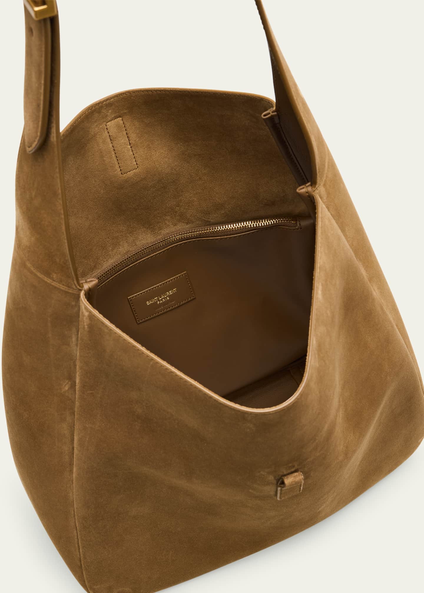 Saint Laurent Le 5 A 7 Large YSL Hobo Bag in Suede - Bergdorf Goodman