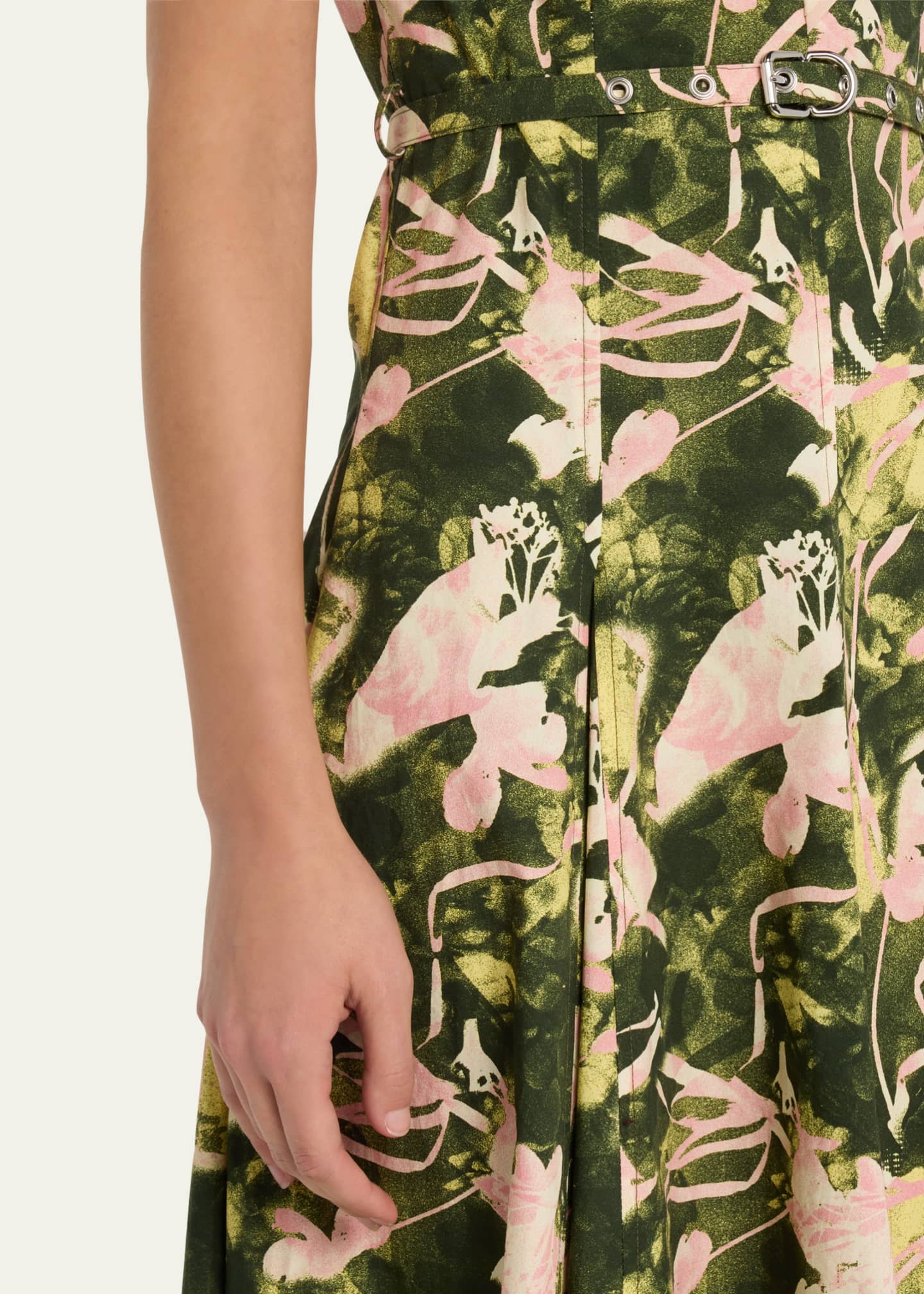 3.1 Phillip Lim Floating Iris Draped A-Line Midi Dress - Bergdorf Goodman