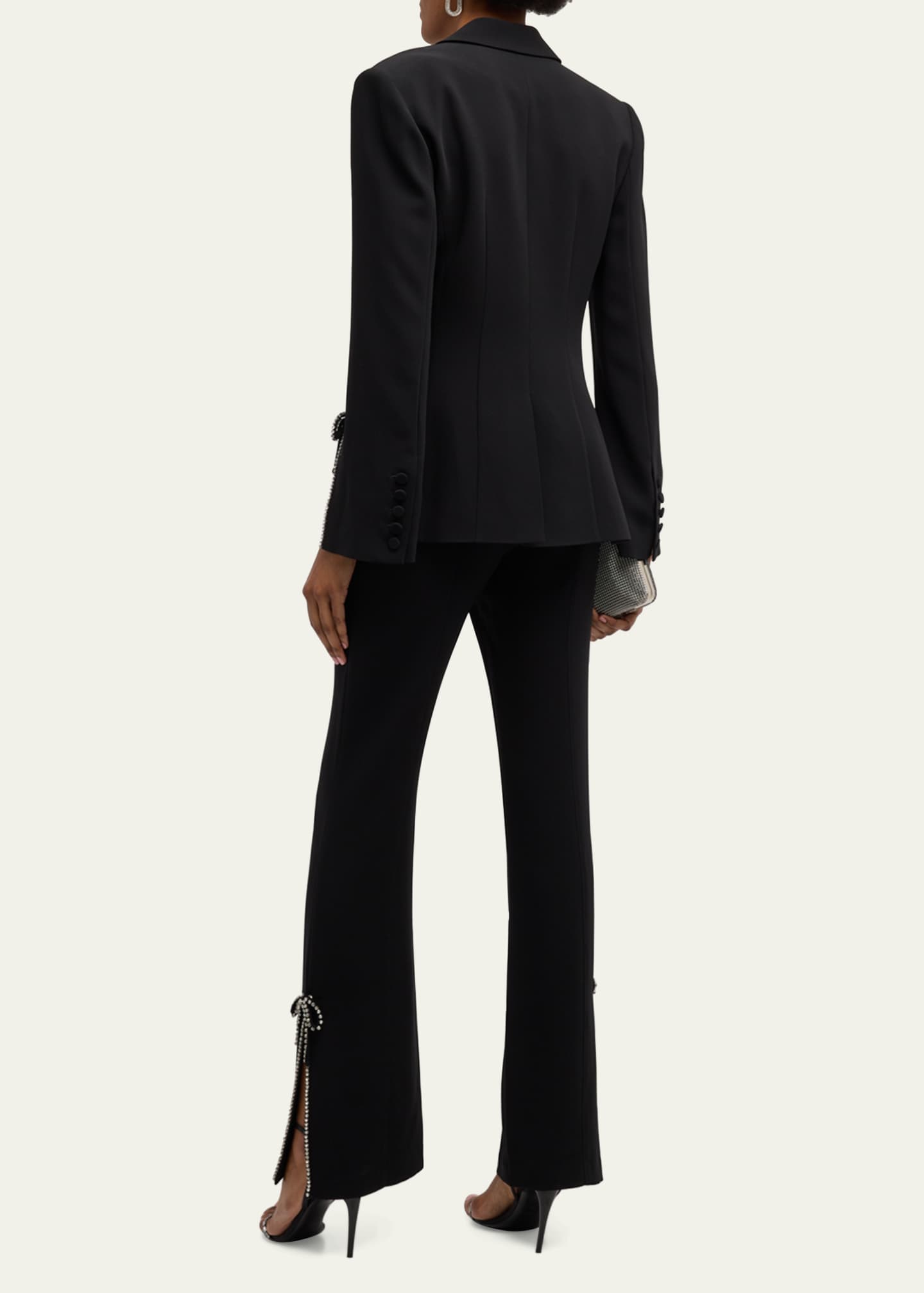 Cinq a Sept Cheyenne Rhinestone Bow Crepe Blazer - Bergdorf Goodman