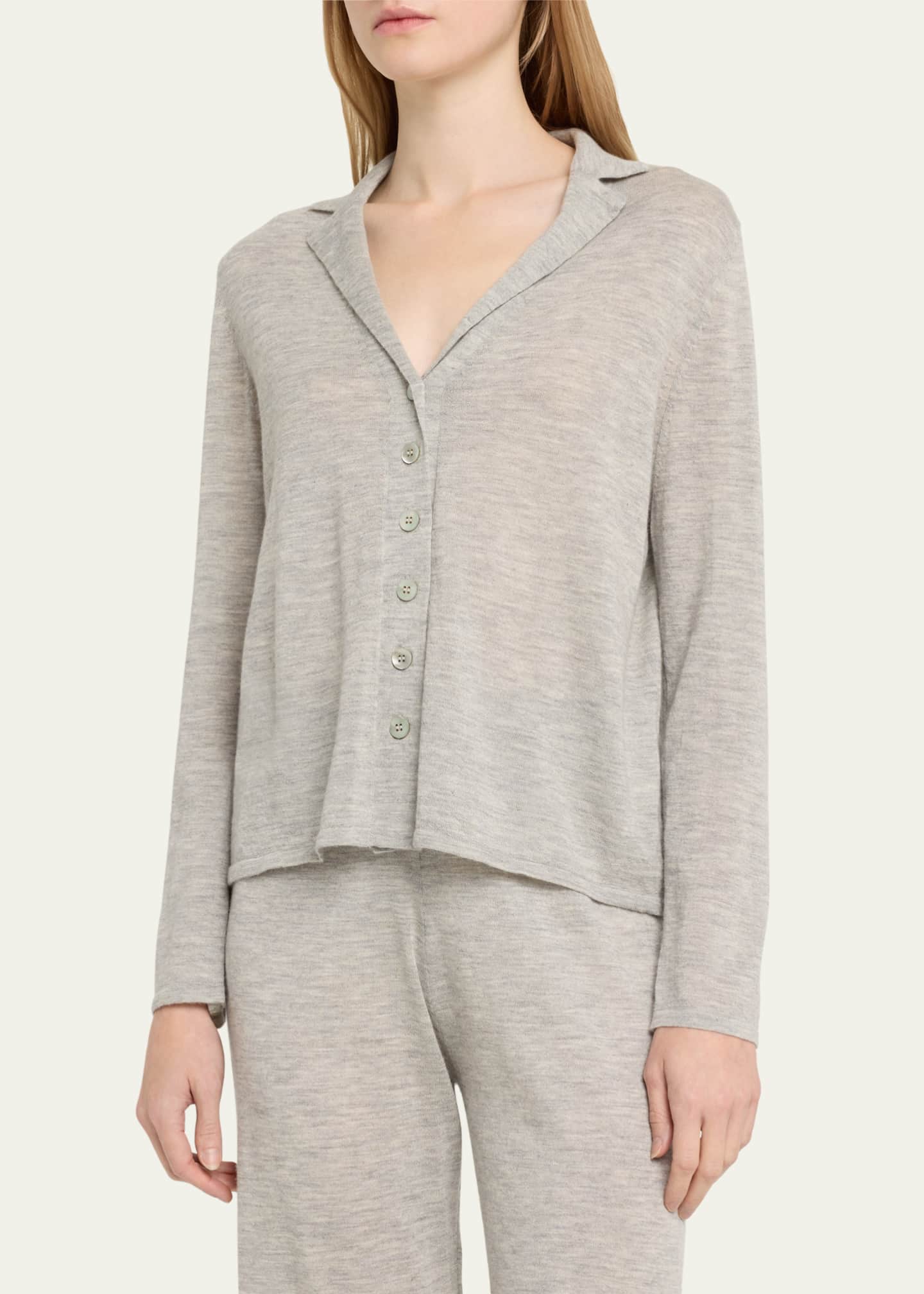 Arlotta Cashmere Cashmere Cropped Pajama Set - Bergdorf Goodman