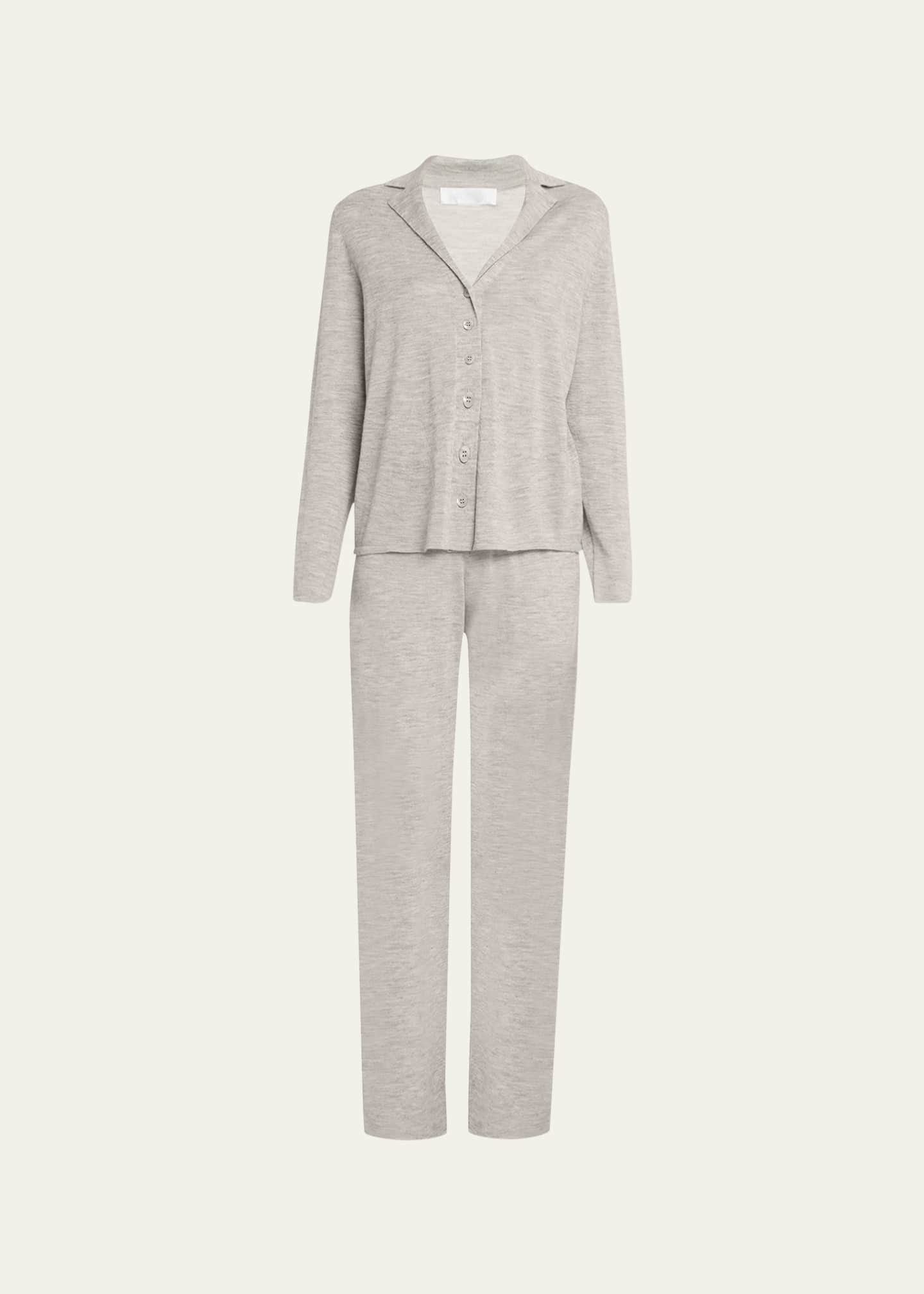 Arlotta Cashmere Cashmere Cropped Pajama Set - Bergdorf Goodman