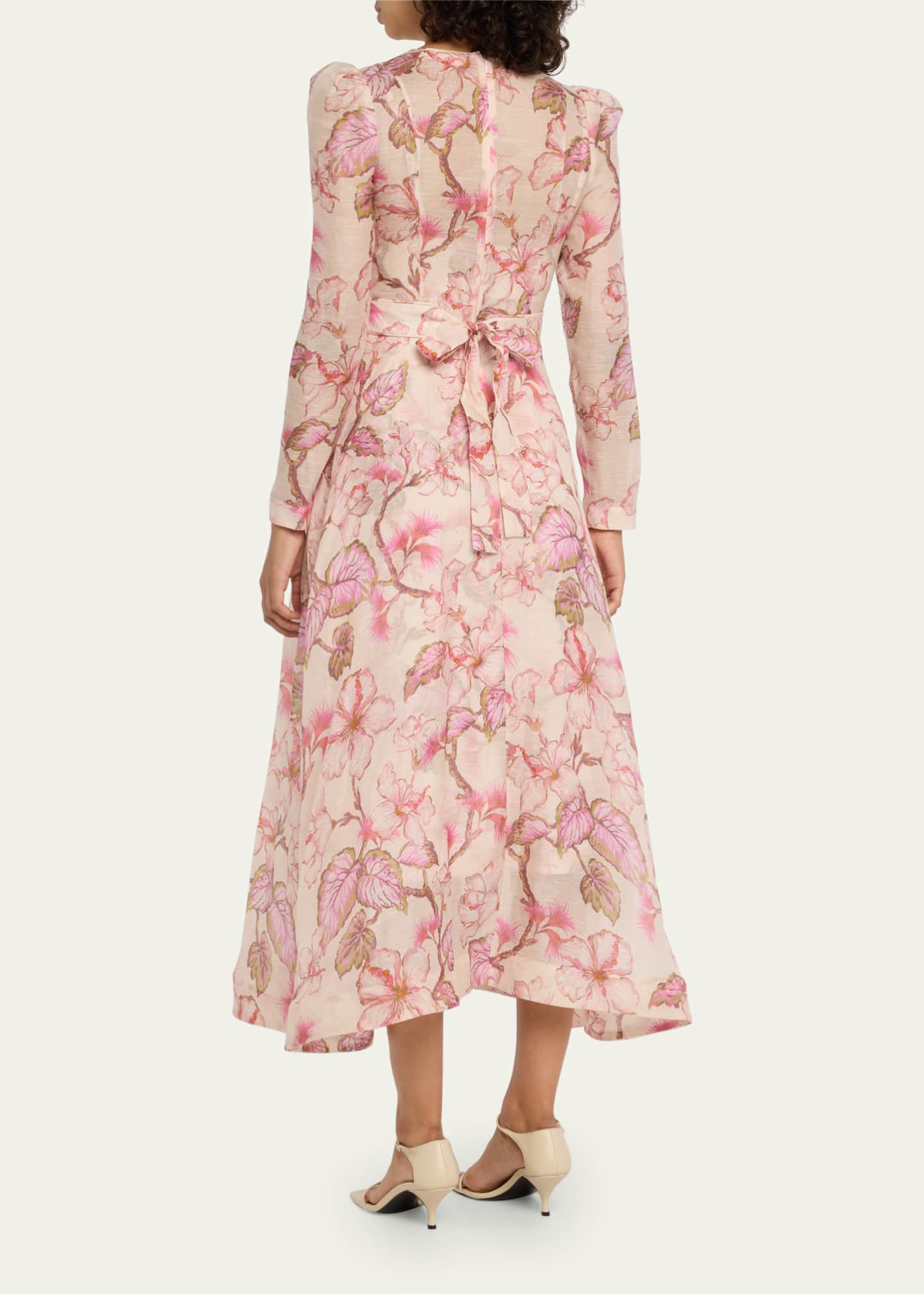 Zimmermann Matchmaker Floral Midi Dress - Bergdorf Goodman