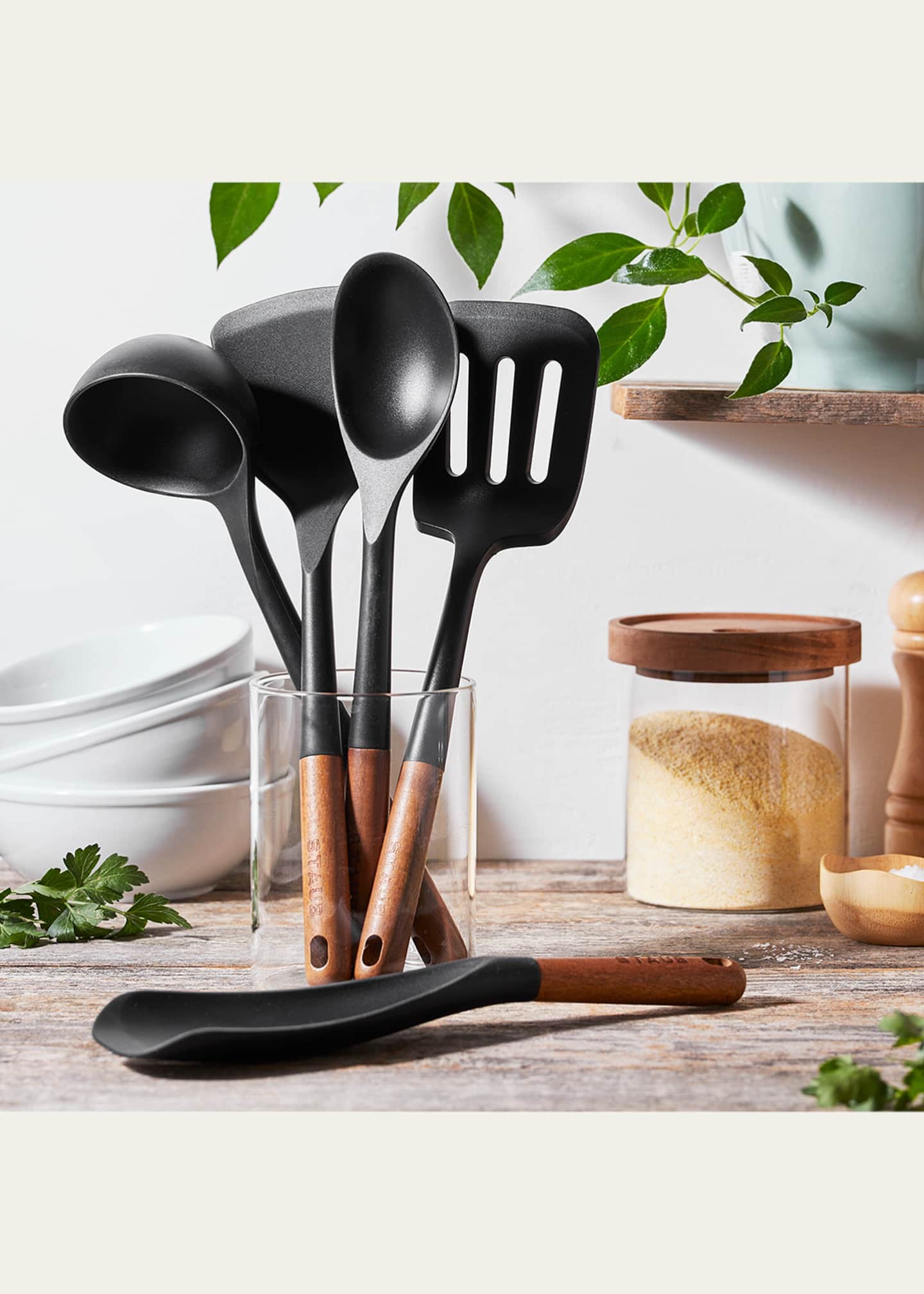 Staub Silicone & Wood 5-Piece Cooking Utensil Set - Bergdorf Goodman