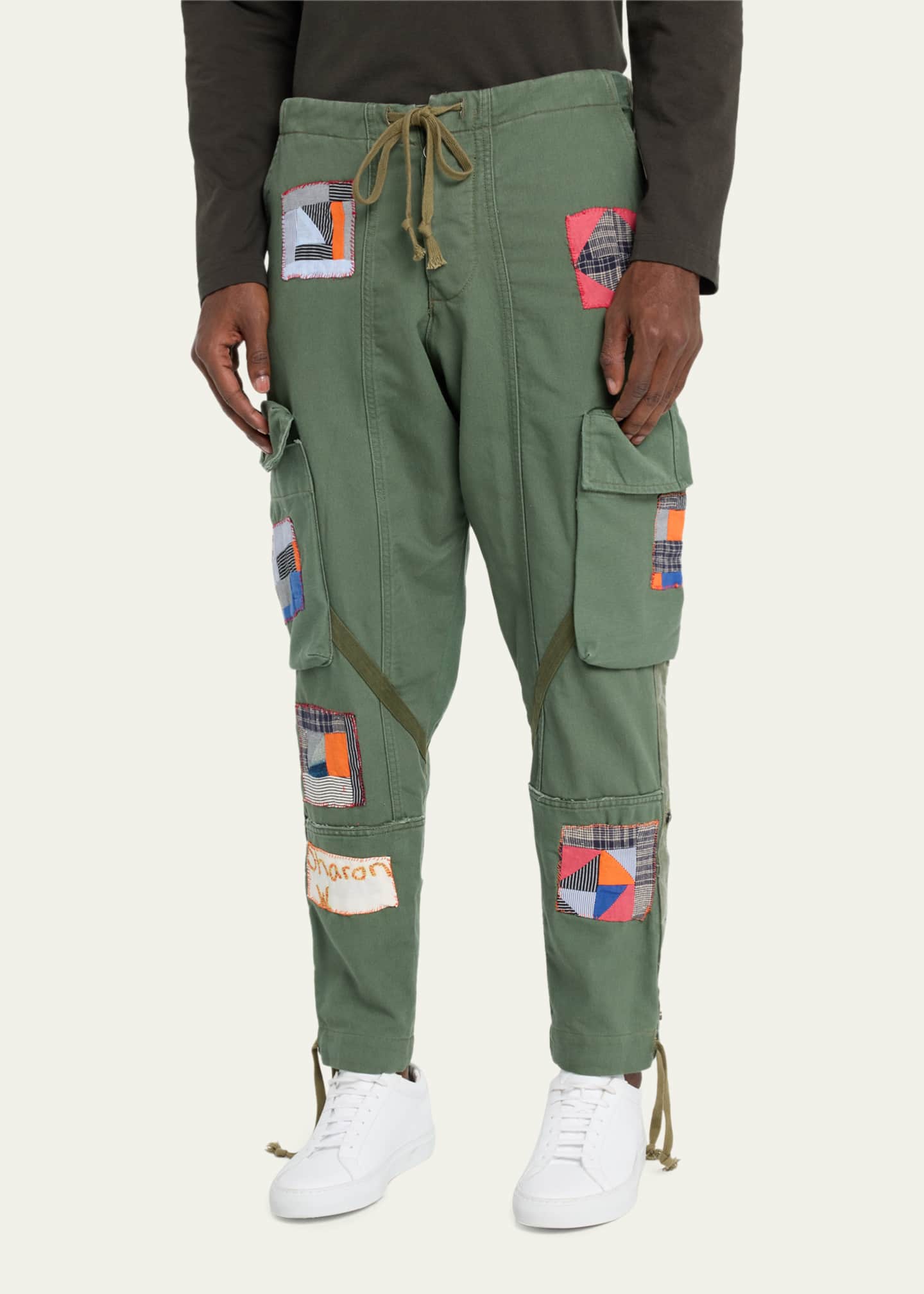 Greg Lauren Men's Bees Bend Patchwork Cargo Pants - Bergdorf Goodman