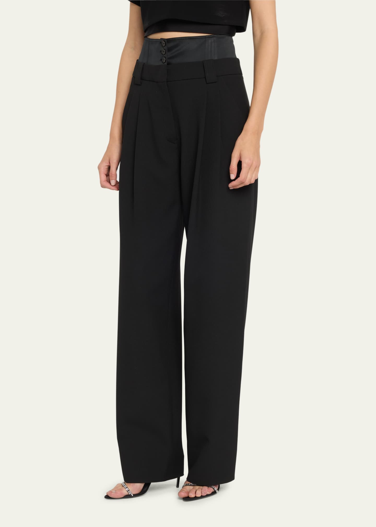 A.L.C. Brady Wide-Leg Double-Waist Pants - Bergdorf Goodman