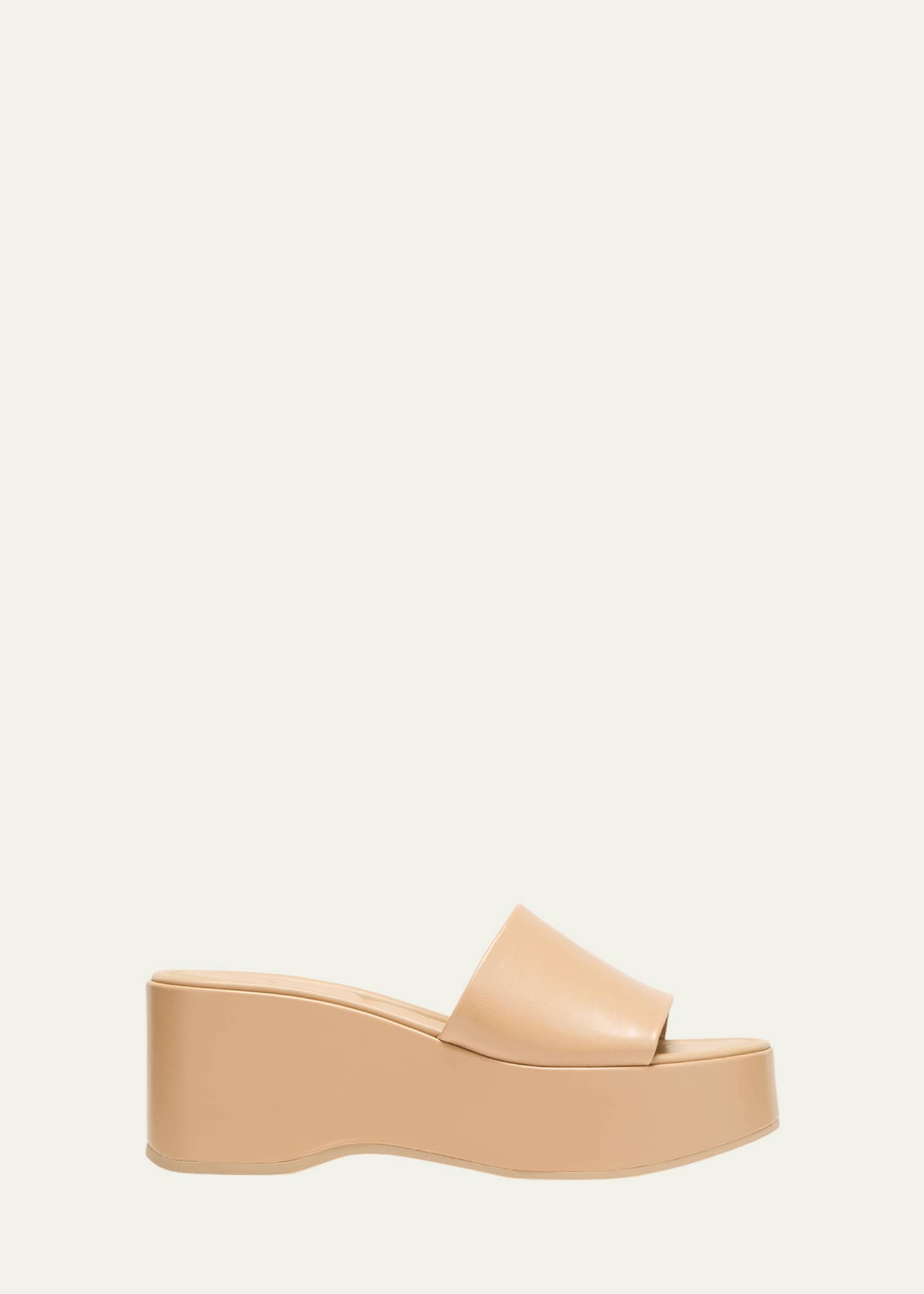 Vince Polina Leather Slide Platform Sandals - Bergdorf Goodman
