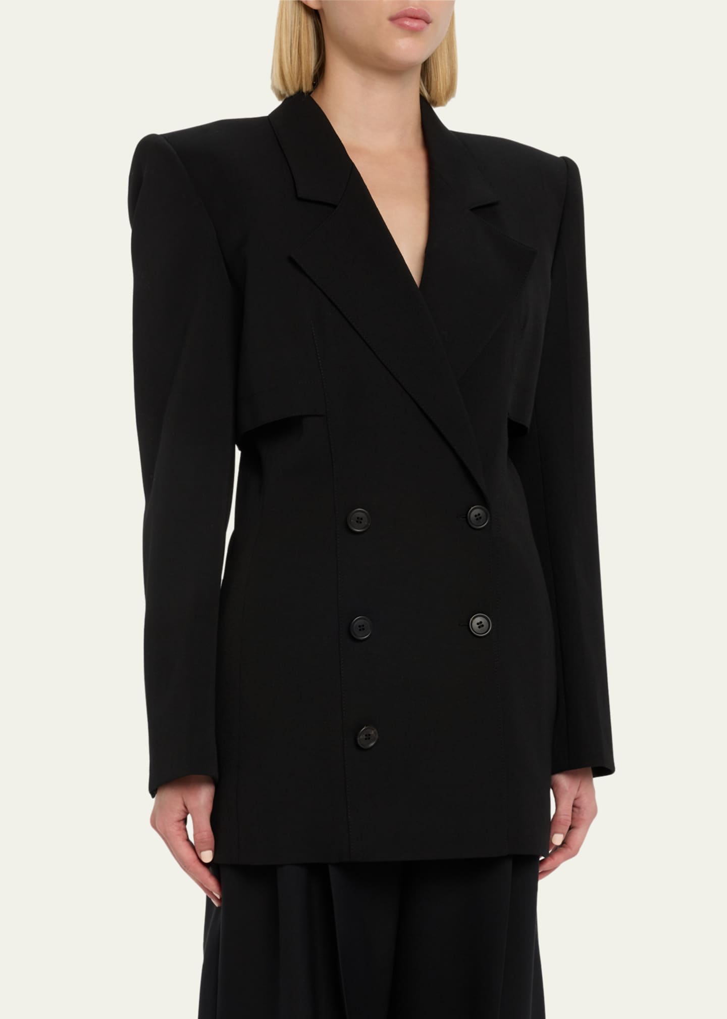 FRAME Double-Breasted Storm Flap Blazer - Bergdorf Goodman