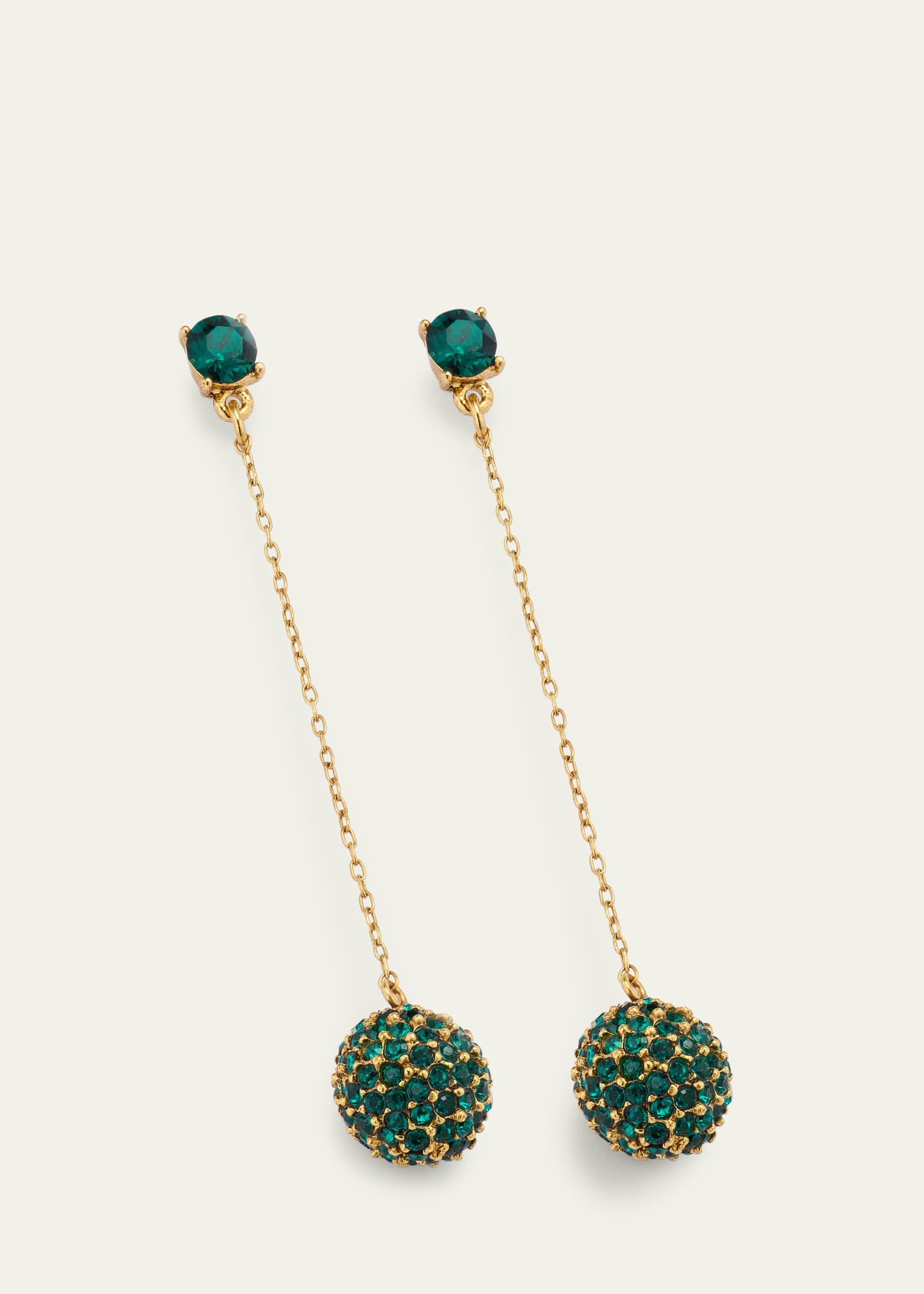 Oscar de la Renta Crystal Pave Ball Drop Earrings - Bergdorf Goodman