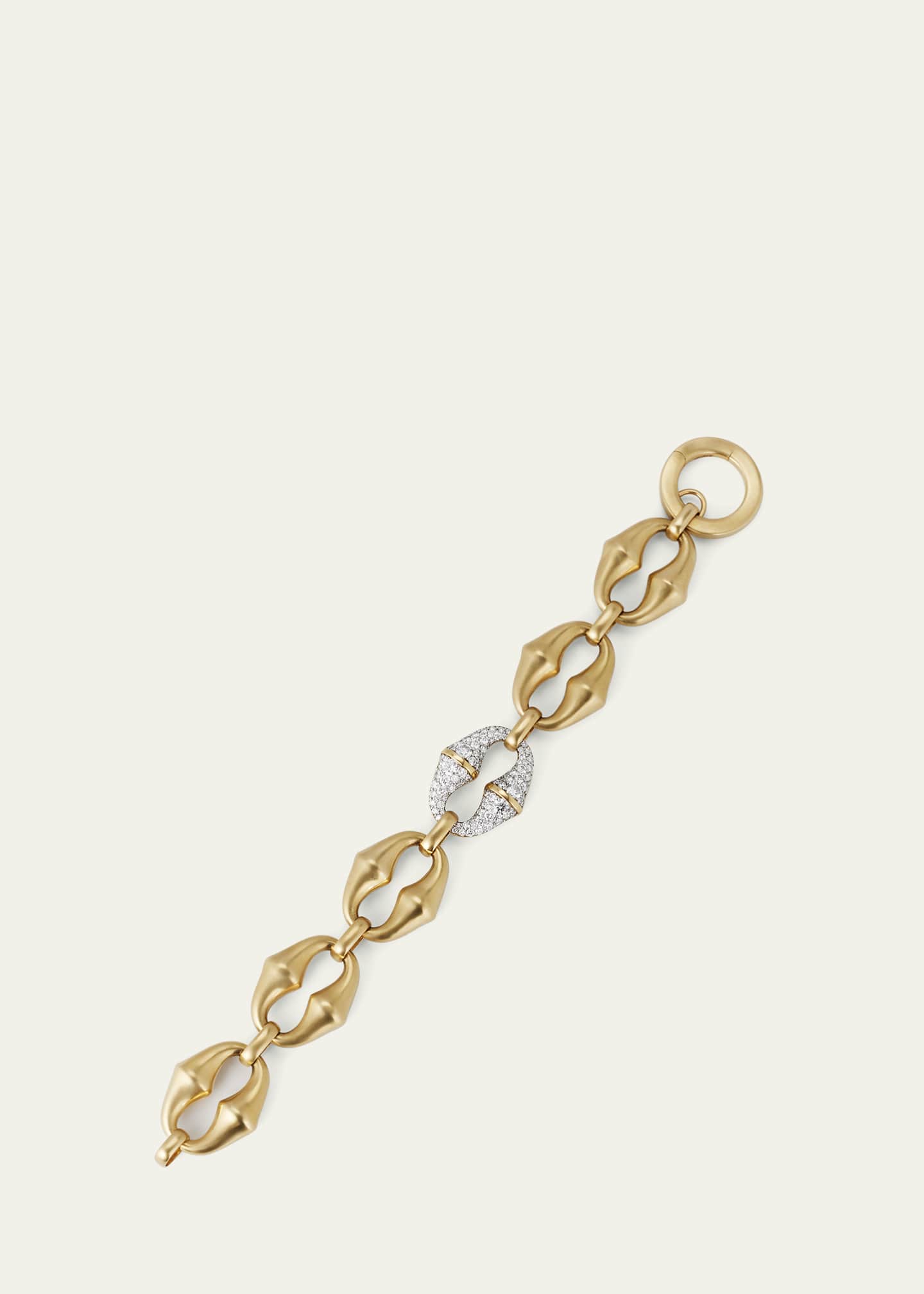 Vram Yellow Gold Chrona Link Bracelet With Diamonds, Size M - Bergdorf ...