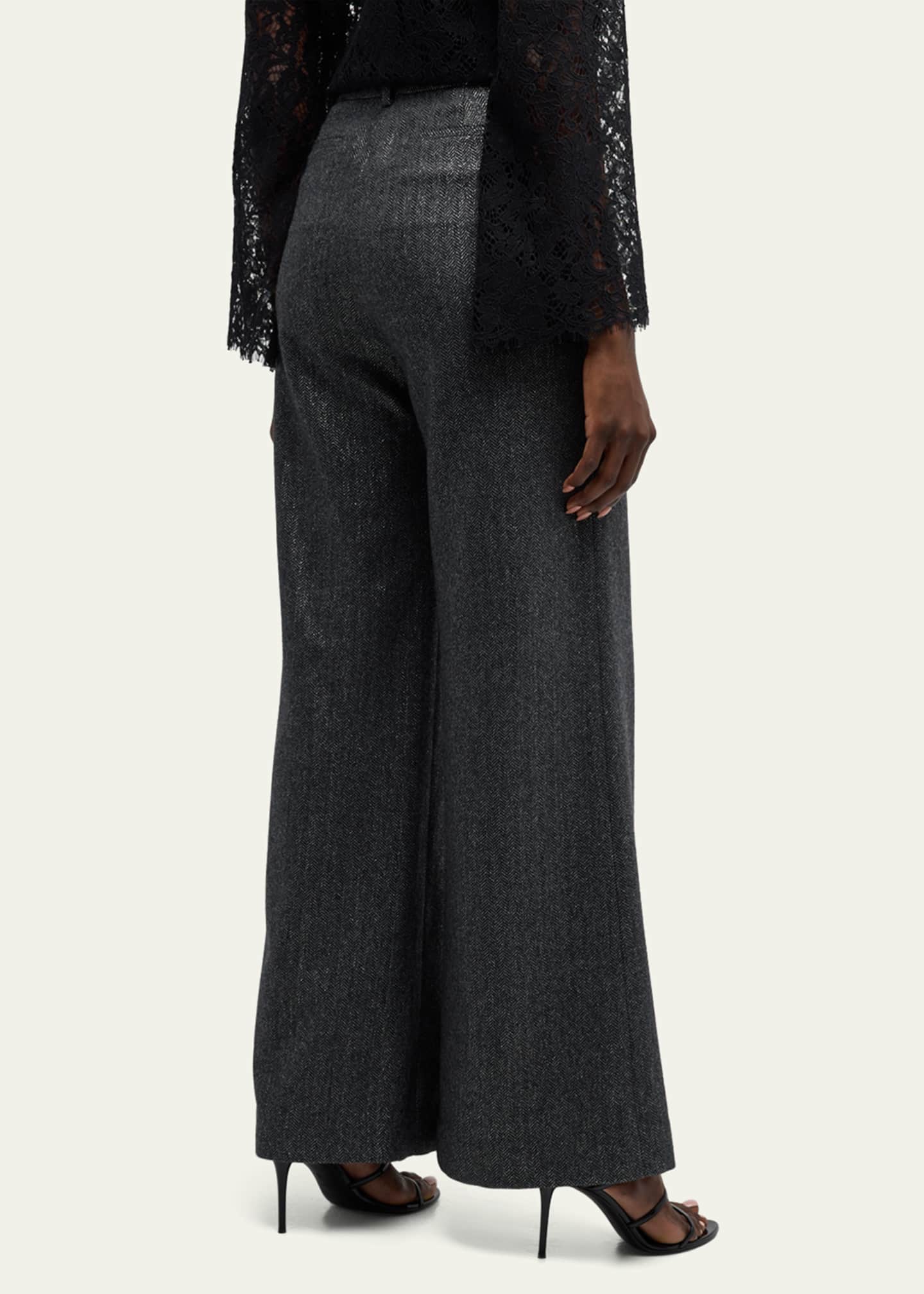 L'Agence Pilar Mid-Rise Metallic Herringbone Wide-Leg Pants - Bergdorf ... L'Agence Pilar Mid-Rise Metallic Herringbone Wide-Leg Pants - Bergdorf ...