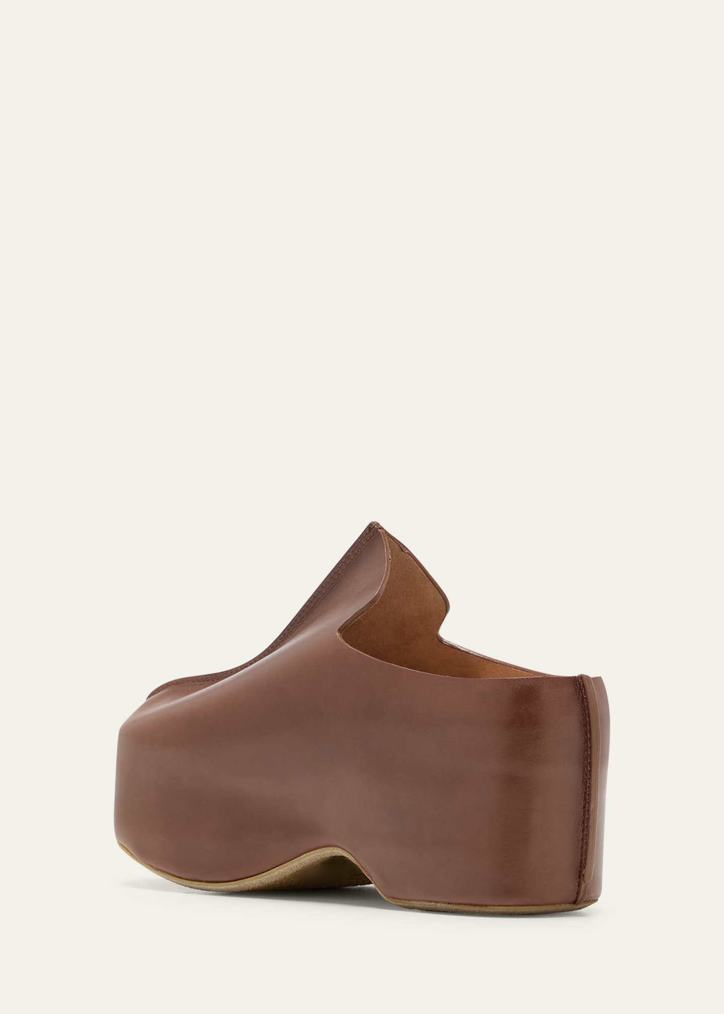 JW Anderson Leather Slide Platform Clogs - Bergdorf Goodman