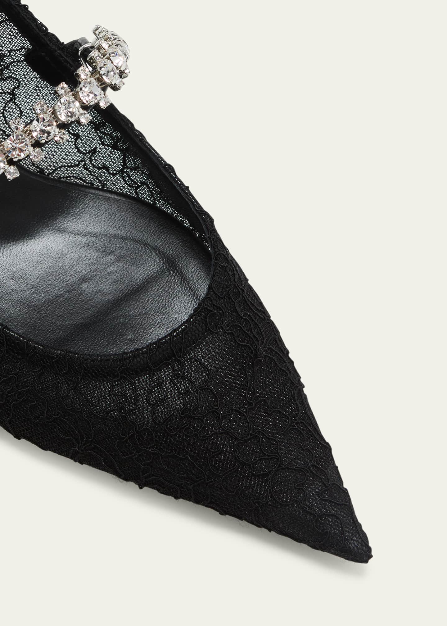 Jimmy Choo Bing Lace Crystal-Strap Pumps - Bergdorf Goodman