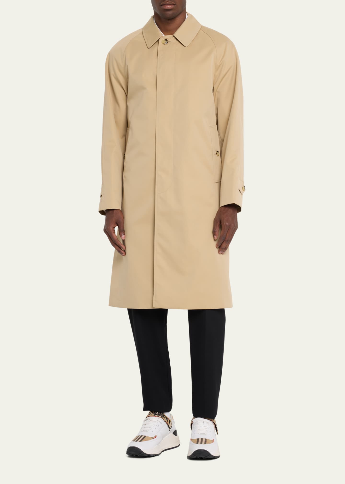 Burberry Men's Cotton Gabardine Overcoat - Bergdorf Goodman