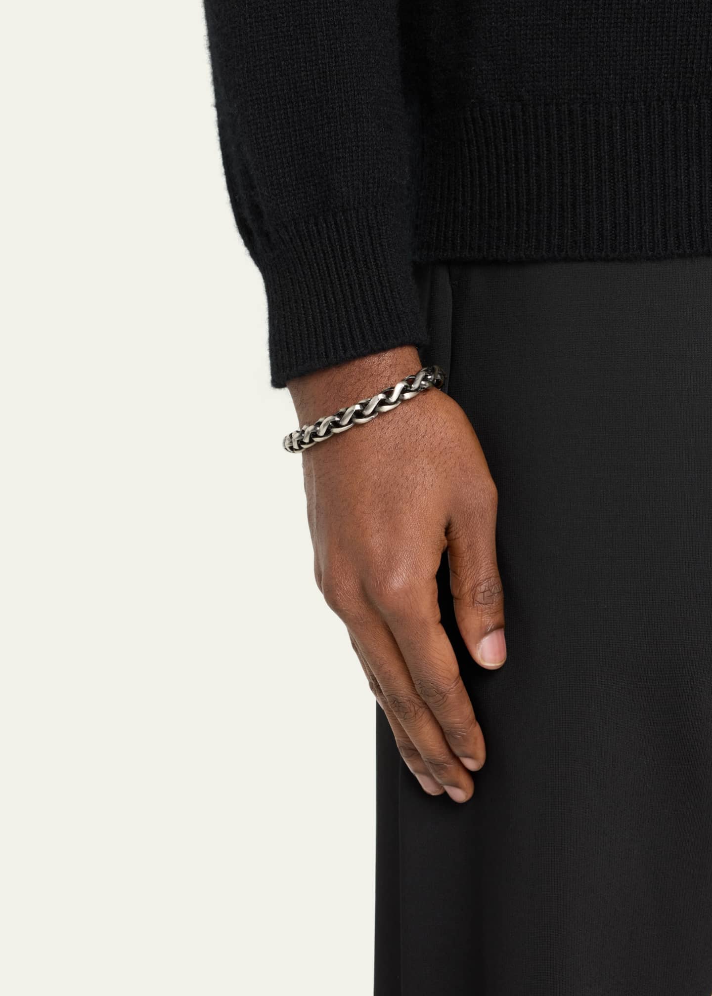 Lois Sasson Design Men's Sterling Silver Wheat Chain Bracelet ...