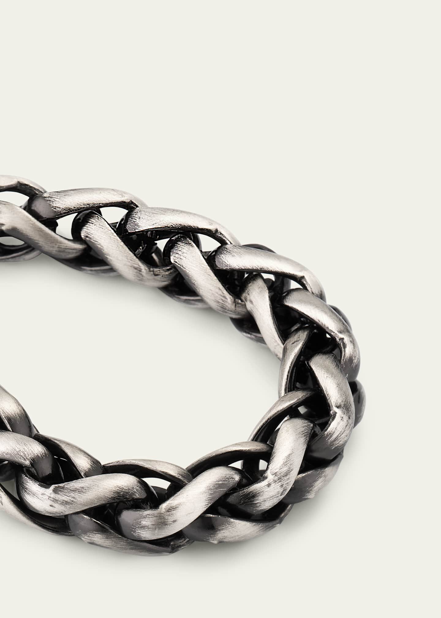 Lois Sasson Design Men's Sterling Silver Wheat Chain Bracelet ...