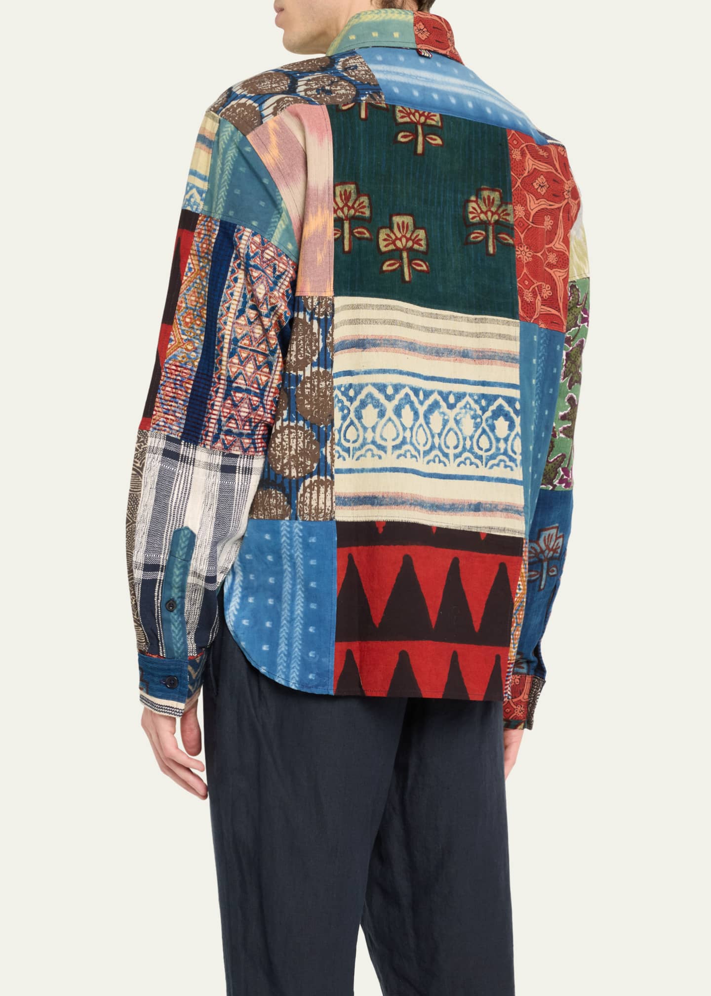 KARDO Men's Patchwork Cotton Sport Shirt - Bergdorf Goodman