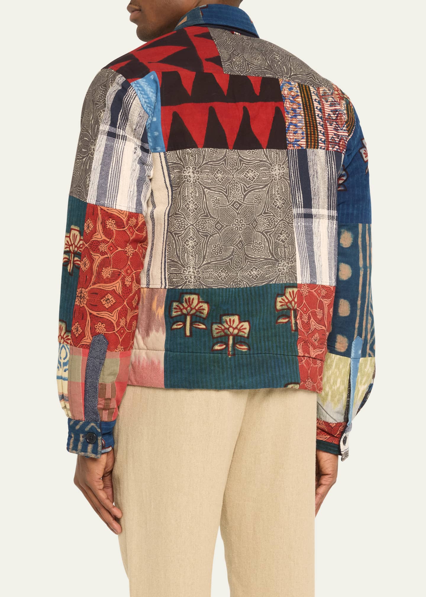 KARDO Men's Multi-Pattern Patchwork Chore Jacket - Bergdorf Goodman