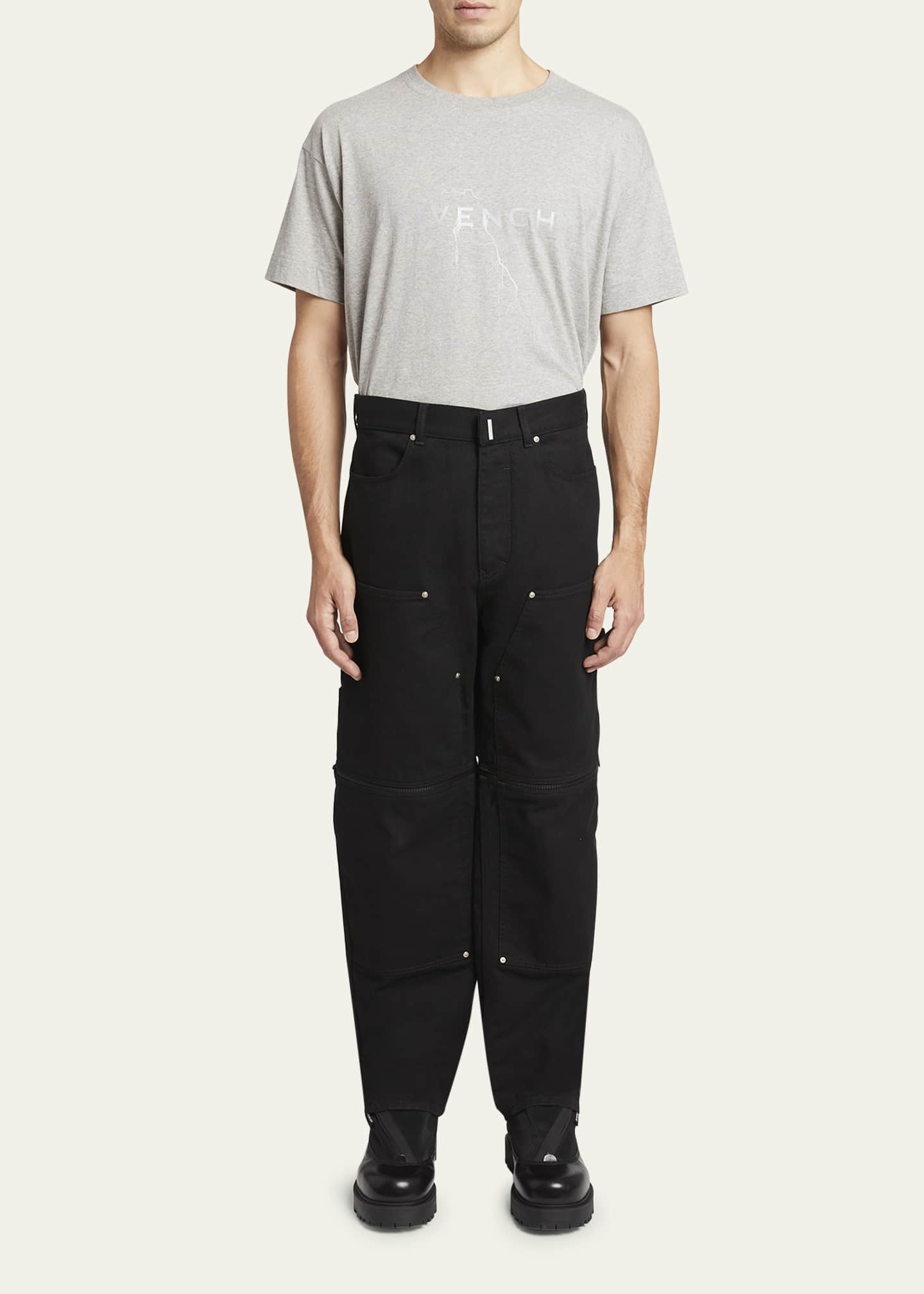 Givenchy Men's Zip-Off Carpenter Jeans - Bergdorf Goodman